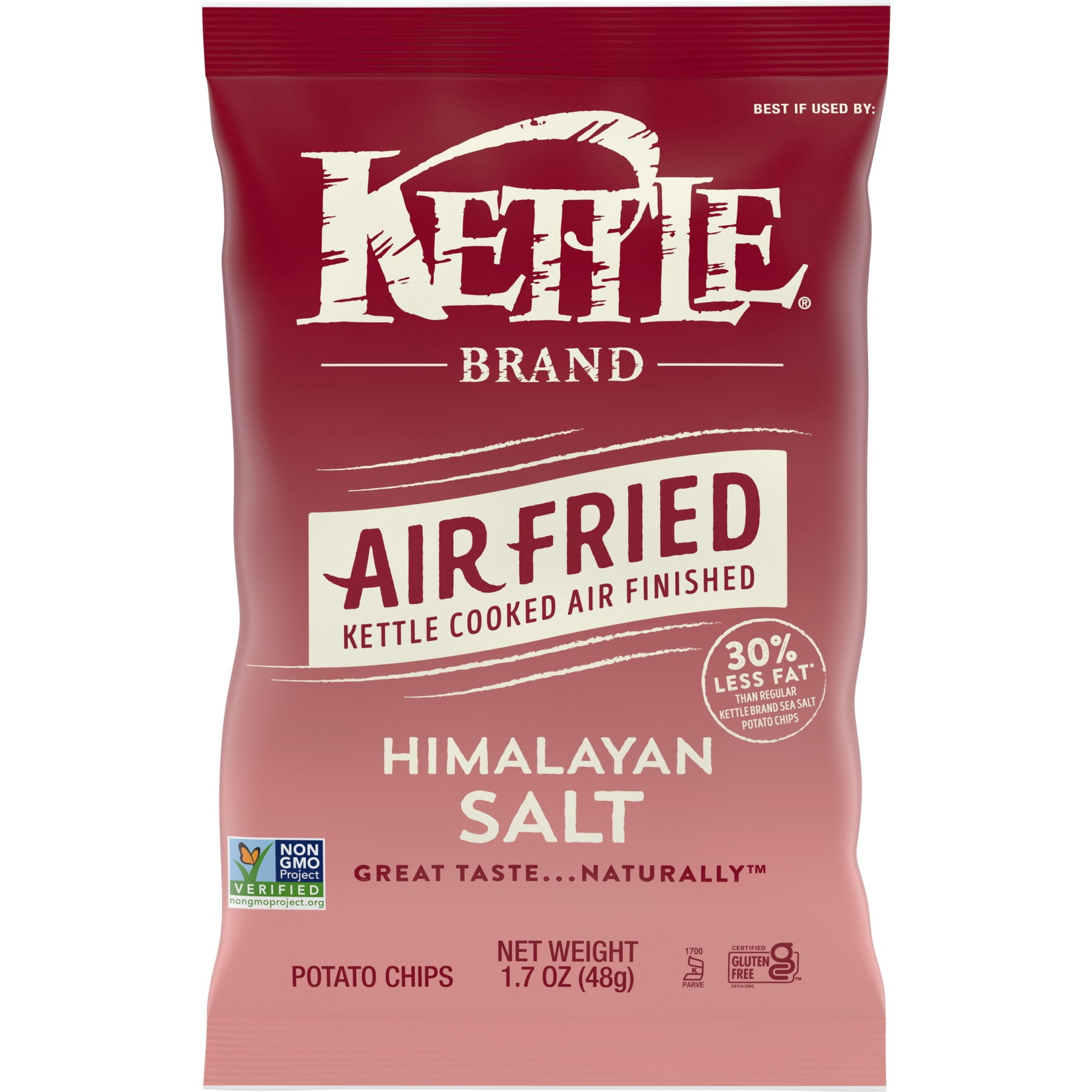 Kettle Chip Air Fried Himalayan Salt, 2 oz (Pack of 6) – Bold Natural ...