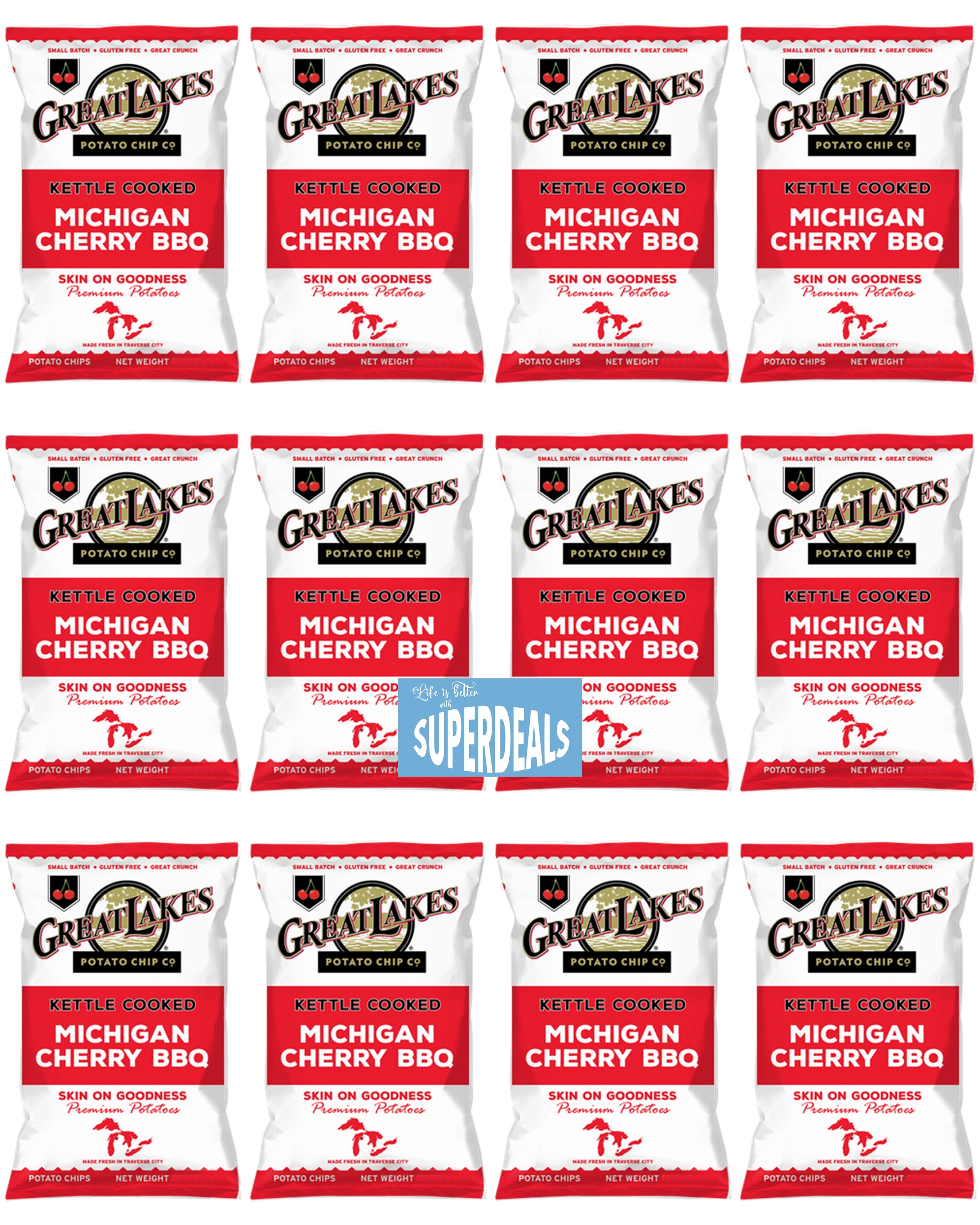 Kettle Cooked Potato Chips by Great Lakes Value Pack Bundled by ...