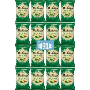 Miss Vickie's Spicy Dill Pickle Kettle Cooked Potato Chips, 1.375 Ounce ...