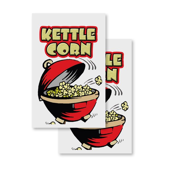 Kettle Corn (2-PACK) 24" x 36" Vinyl Decals | Sign Insert Peel & Stick ...