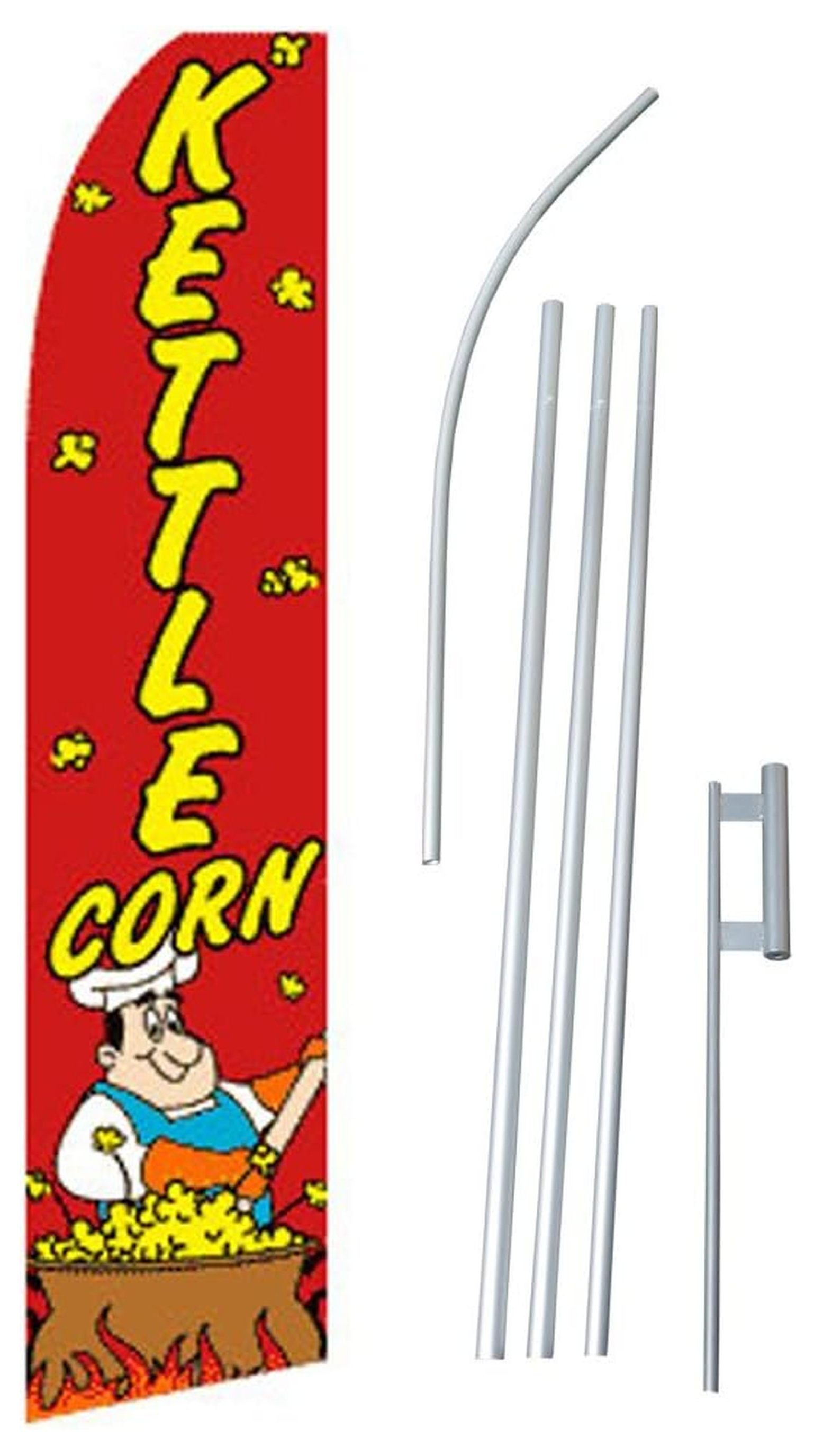 - "Kettle Corn" Complete Flag Kit - Includes 12' Swooper Business Flag ...