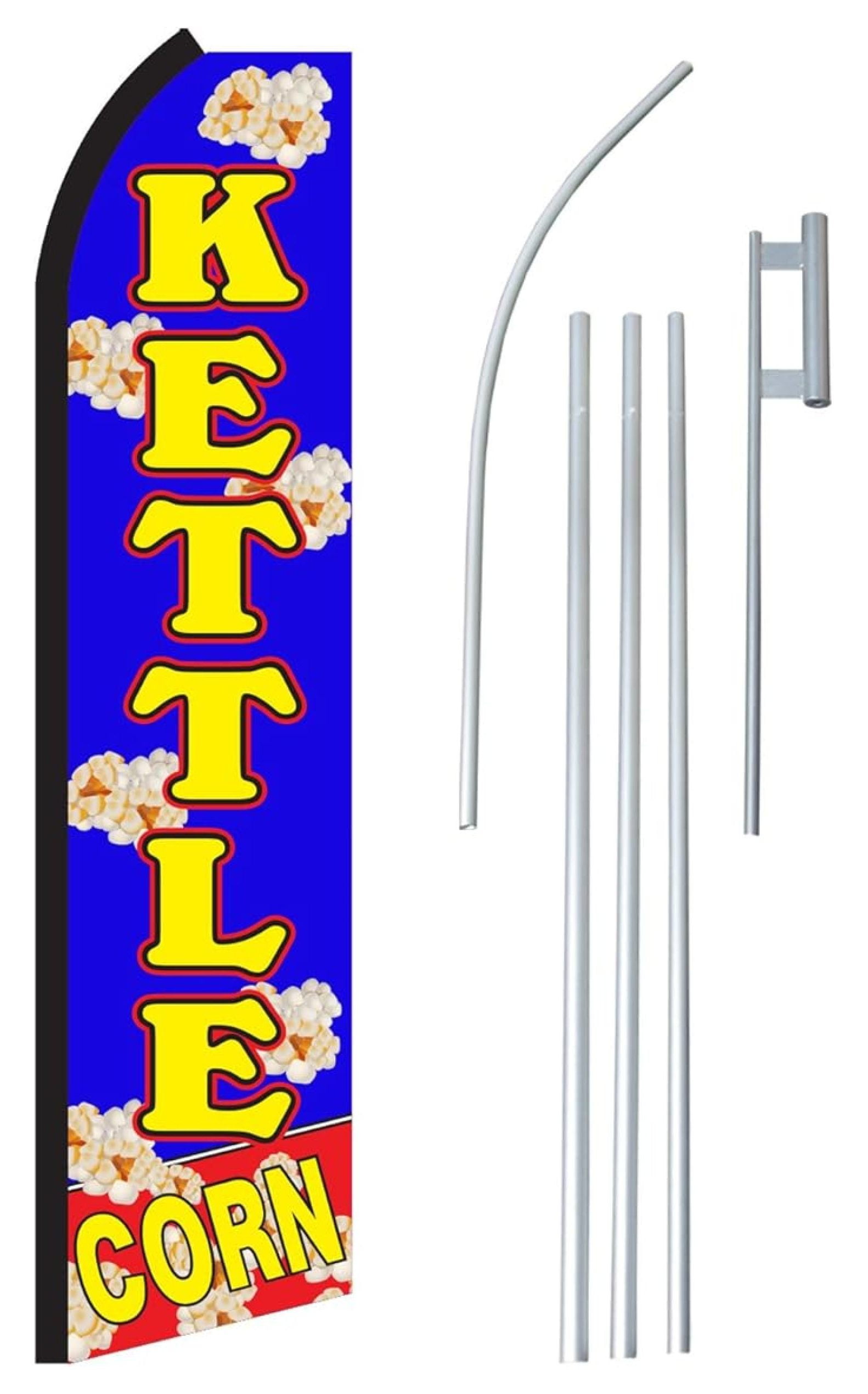 - "Kettle Corn" Complete Flag Kit - Includes 12' Swooper Business Flag ...
