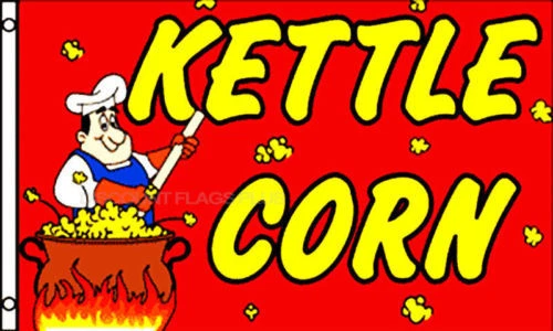 Kettle Corn Flag Store Sign Business Advertising Banner Pennant 3X5 ...