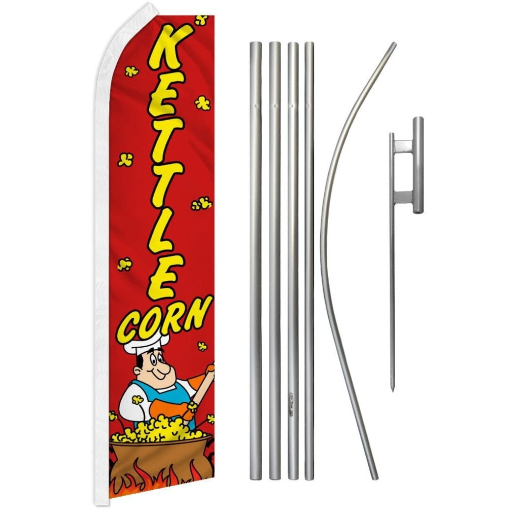 Kettle Corn Super Flag & Pole Kit - Walmart.com