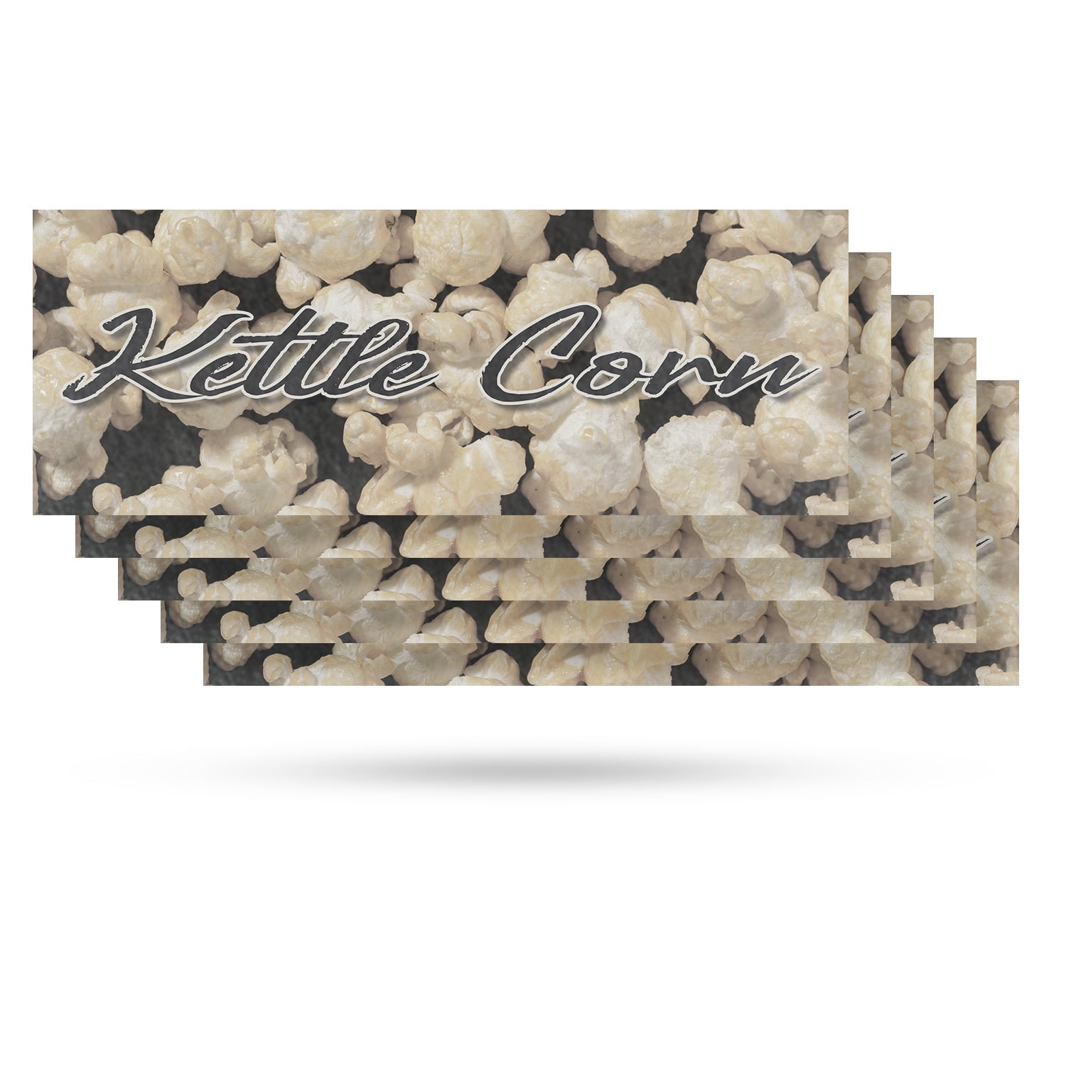 Kettle Corn Vinyl Decal 5 Pack of 24 Inch x 9 Inch Weatherproof Heavy ...