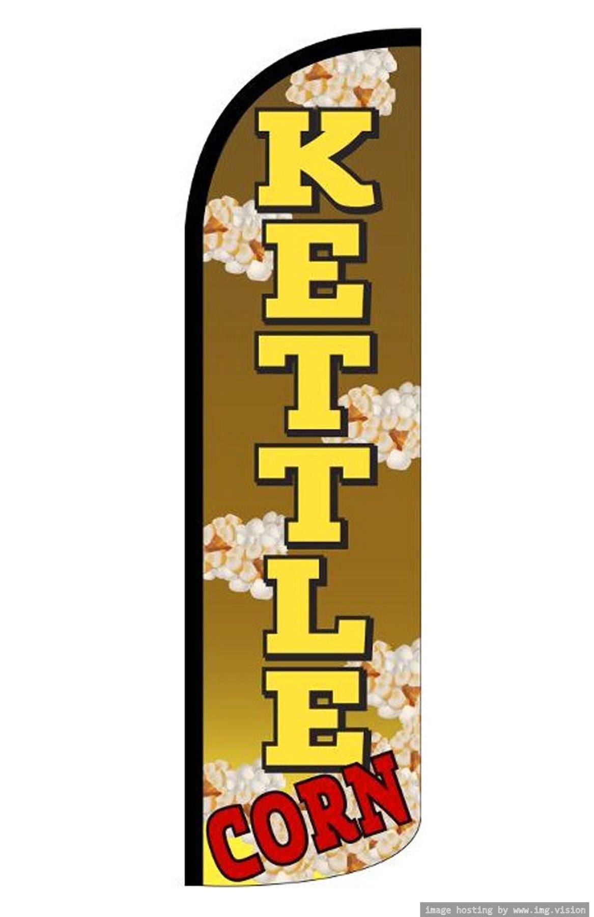 Kettle Corn Windless flag Without Pole Advertisement /Business Flags ...