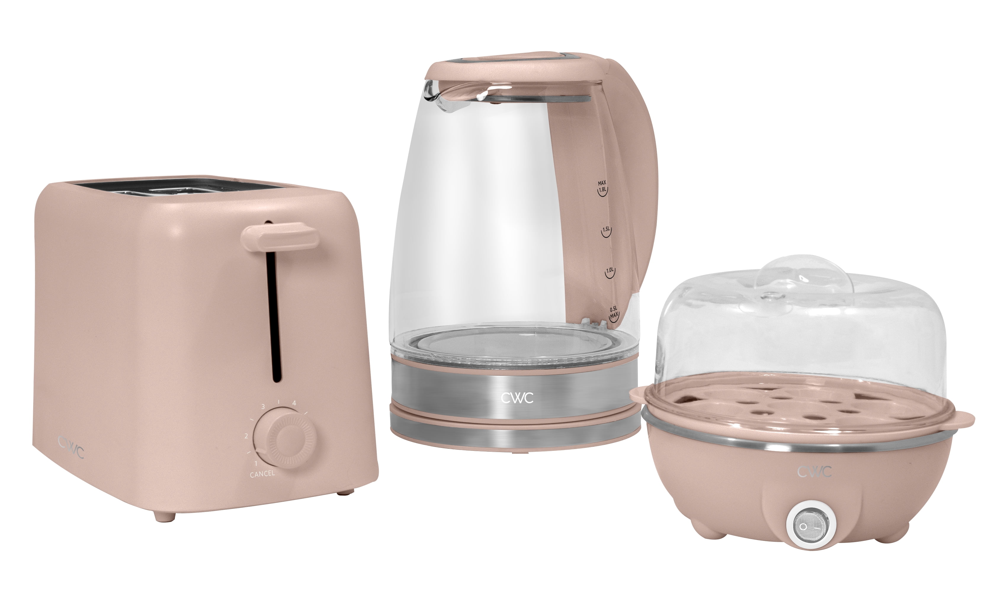 Cook With Color Egg Boiler, Kettle, & Toaster Kitchen Appliances Set ...