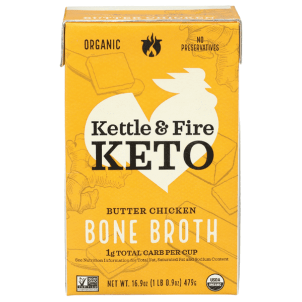Kettle & Fire Butter Chicken Bone Broth 16.9 oz - Pack of 3 - Walmart.com