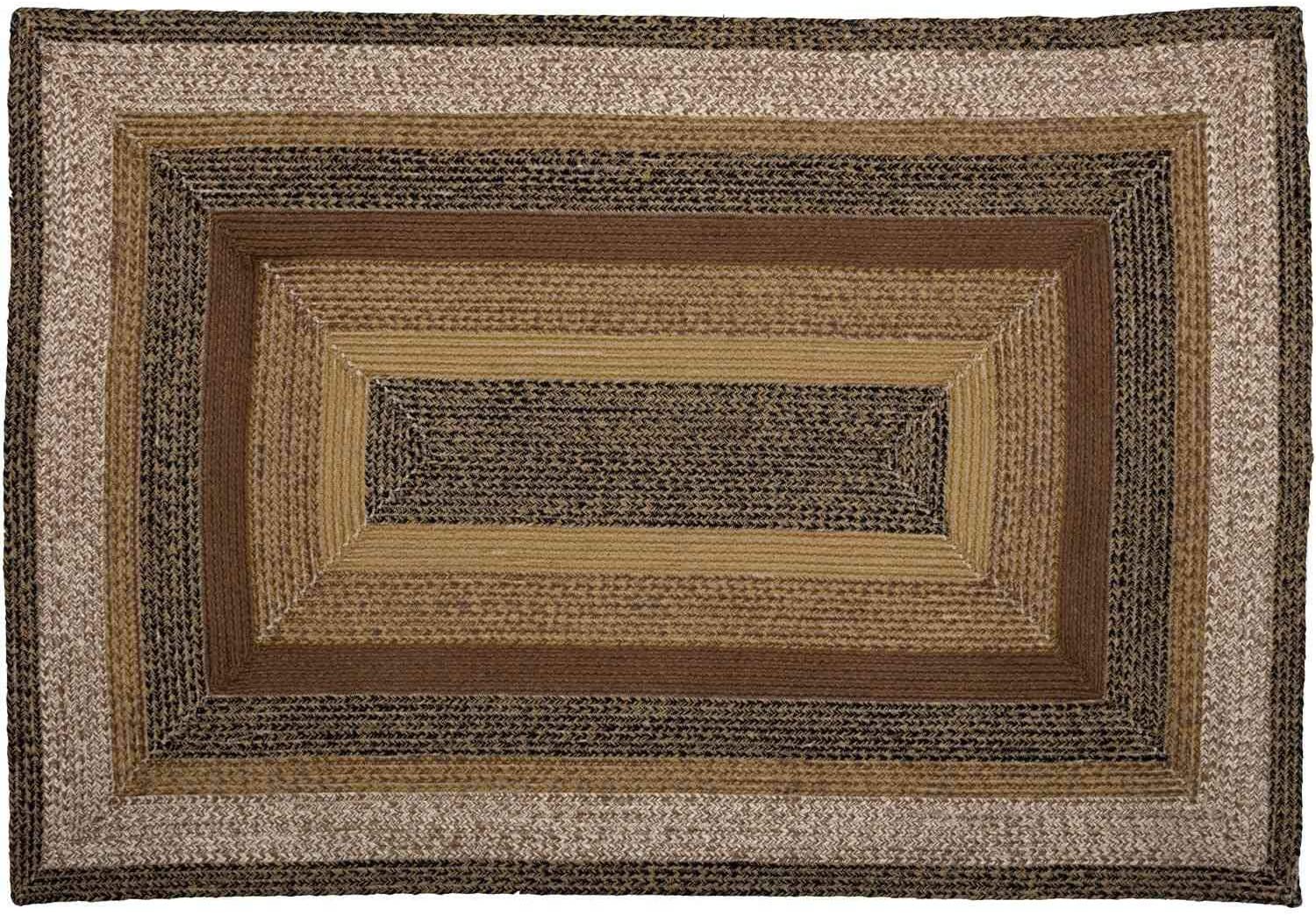Kettle Grove Jute Rectangular Rug 36X60 Country Braided Flooring ...