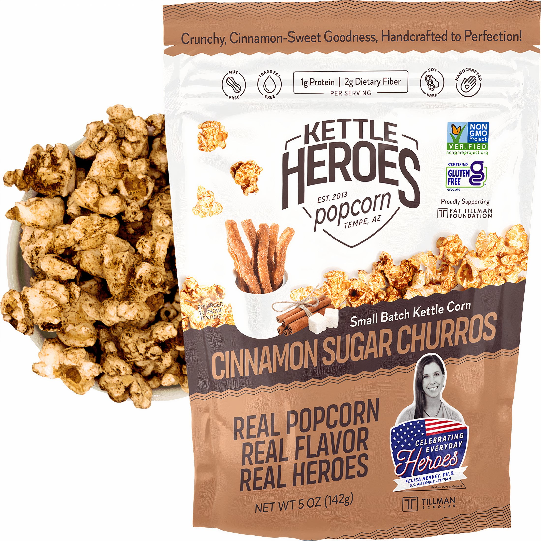 Kettle Heroes Popcorn Cinnamon Sugar Churros Kettle Corn - Walmart.com