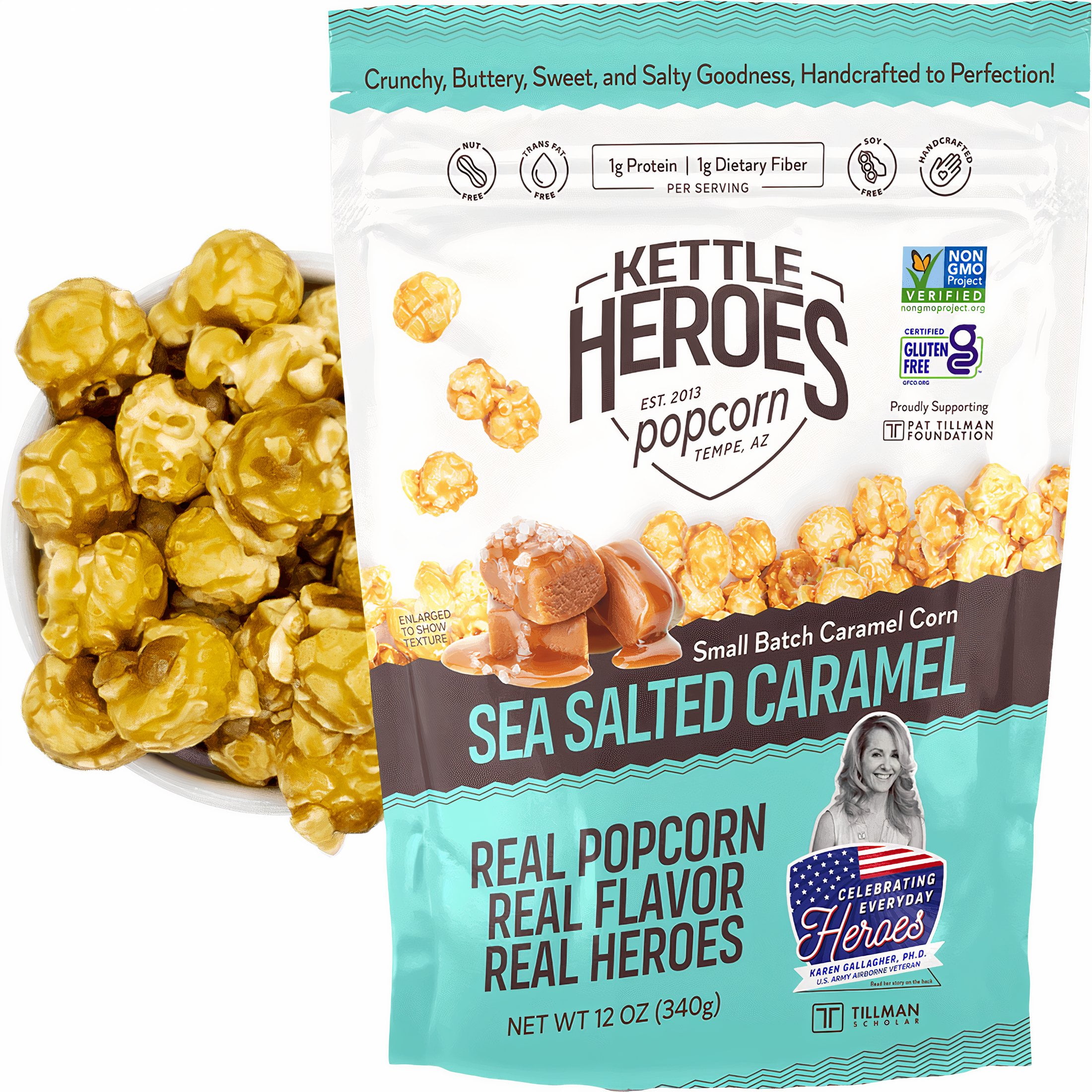 Kettle Heroes Popcorn Sea Salted Caramel Corn - Walmart.com