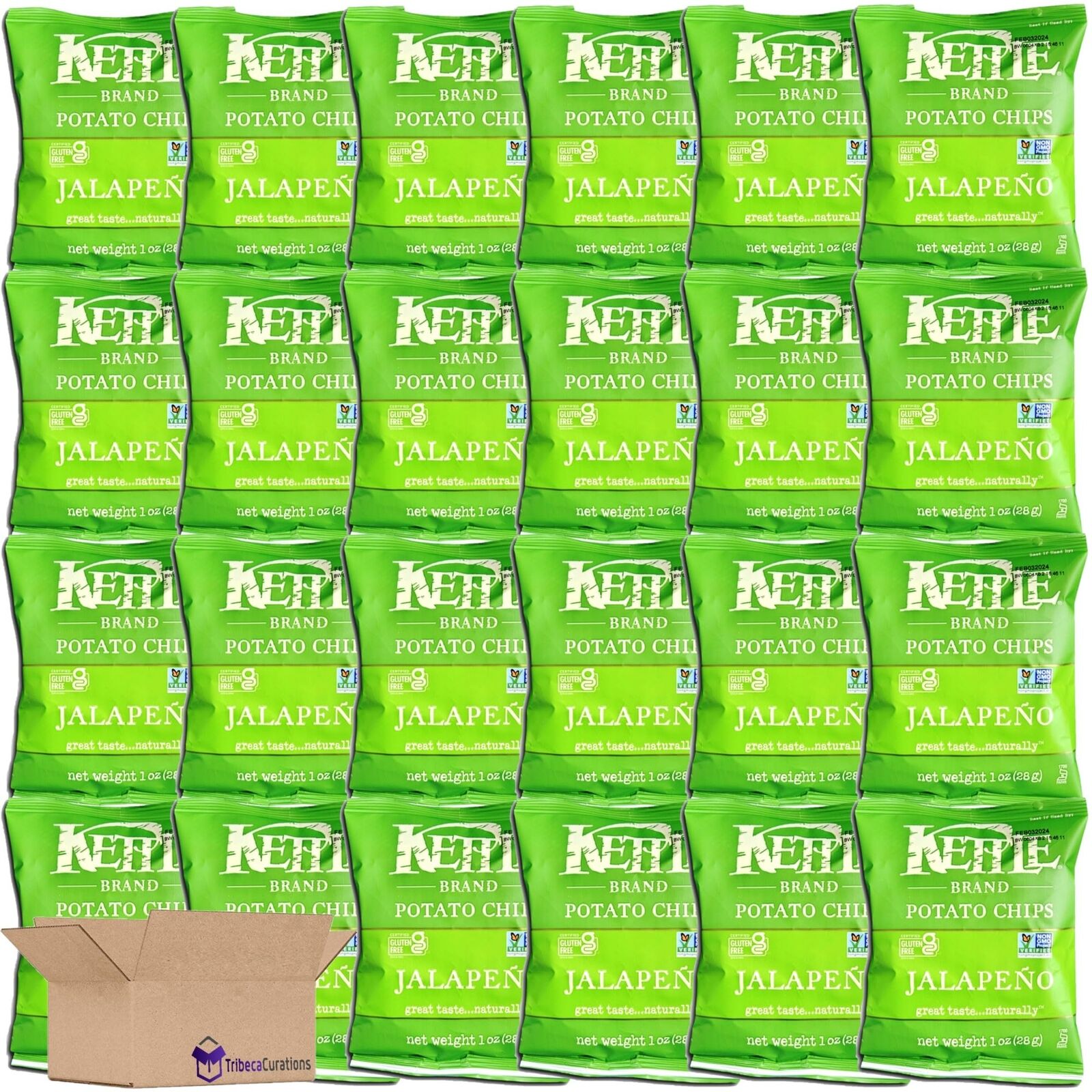 Kettle Jalapeno Potato Chips Value Pack Bundle | 1 Ounce Bag | Pack of ...
