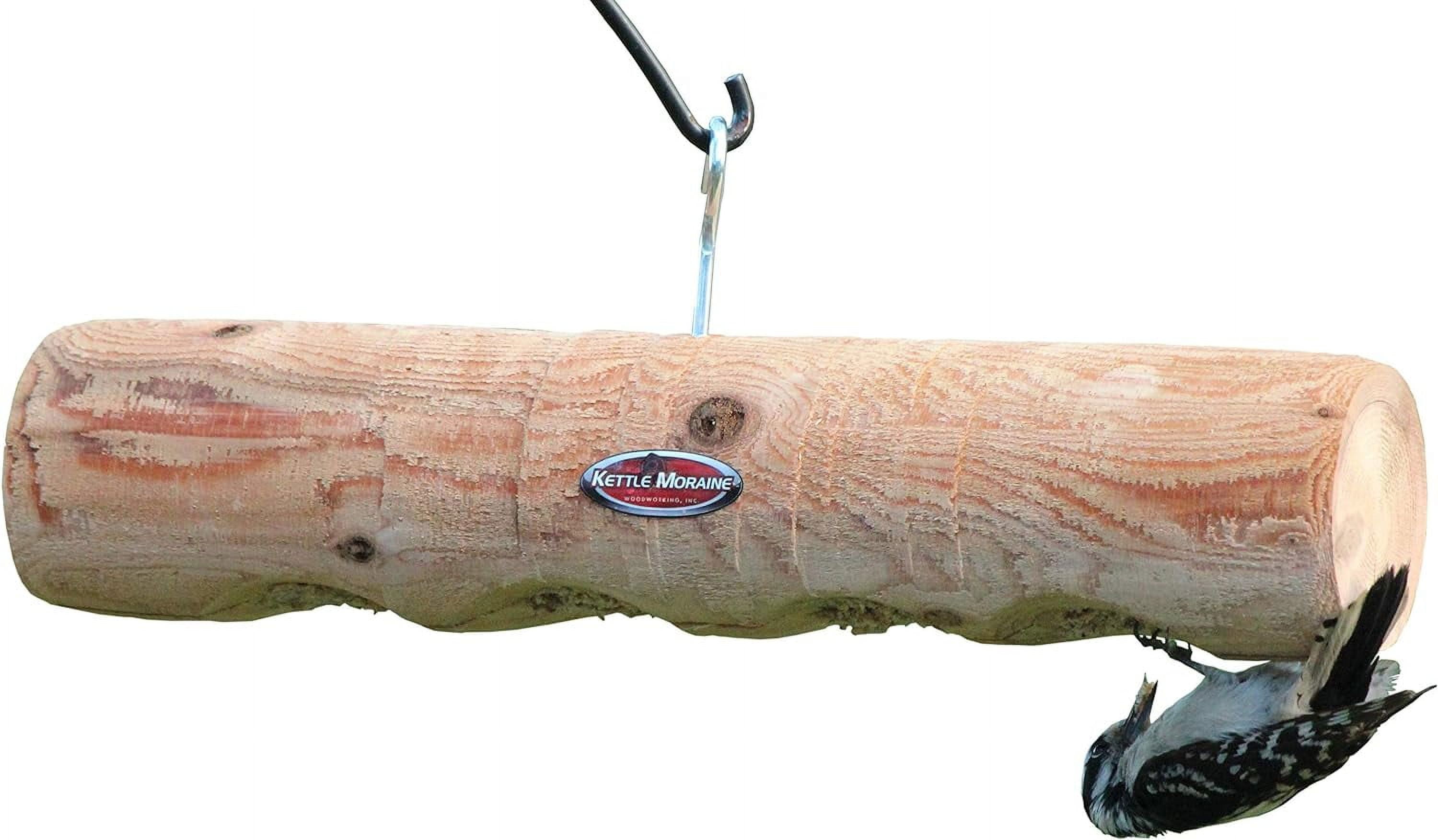 Kettle Moraine Cedar Upside Down Clinger Suet Plug Log Feeder - Walmart.com