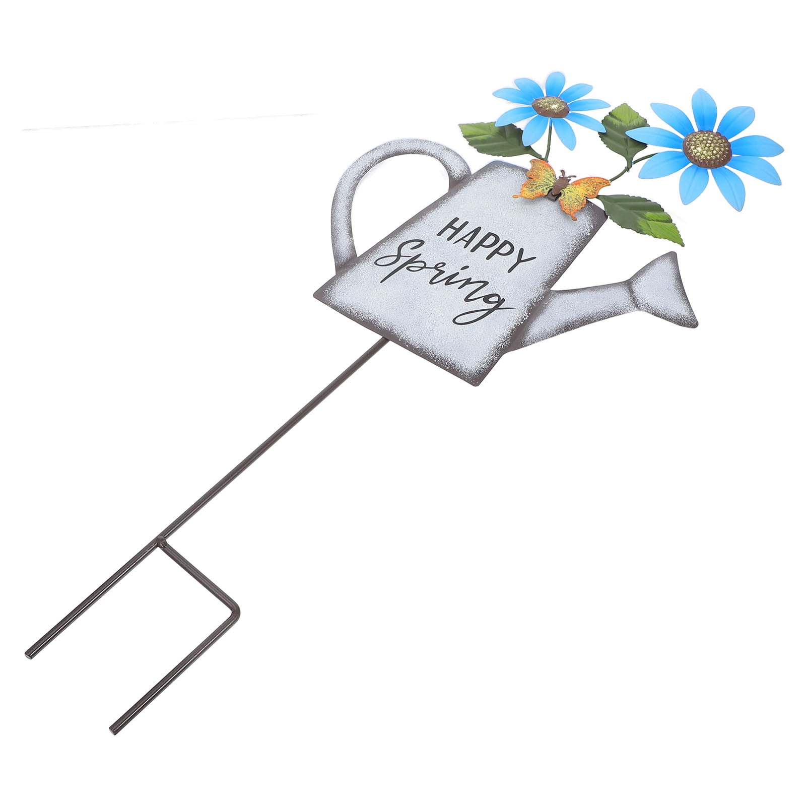 Kettle Plug-in Yard Art Spring Garden Stake Lawn Decor Garden Stakes ...