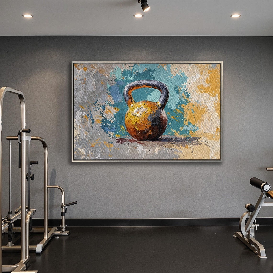 Kettlebell Abstract, Modern Gym Wall Art Modern Wall Decor For Living ...
