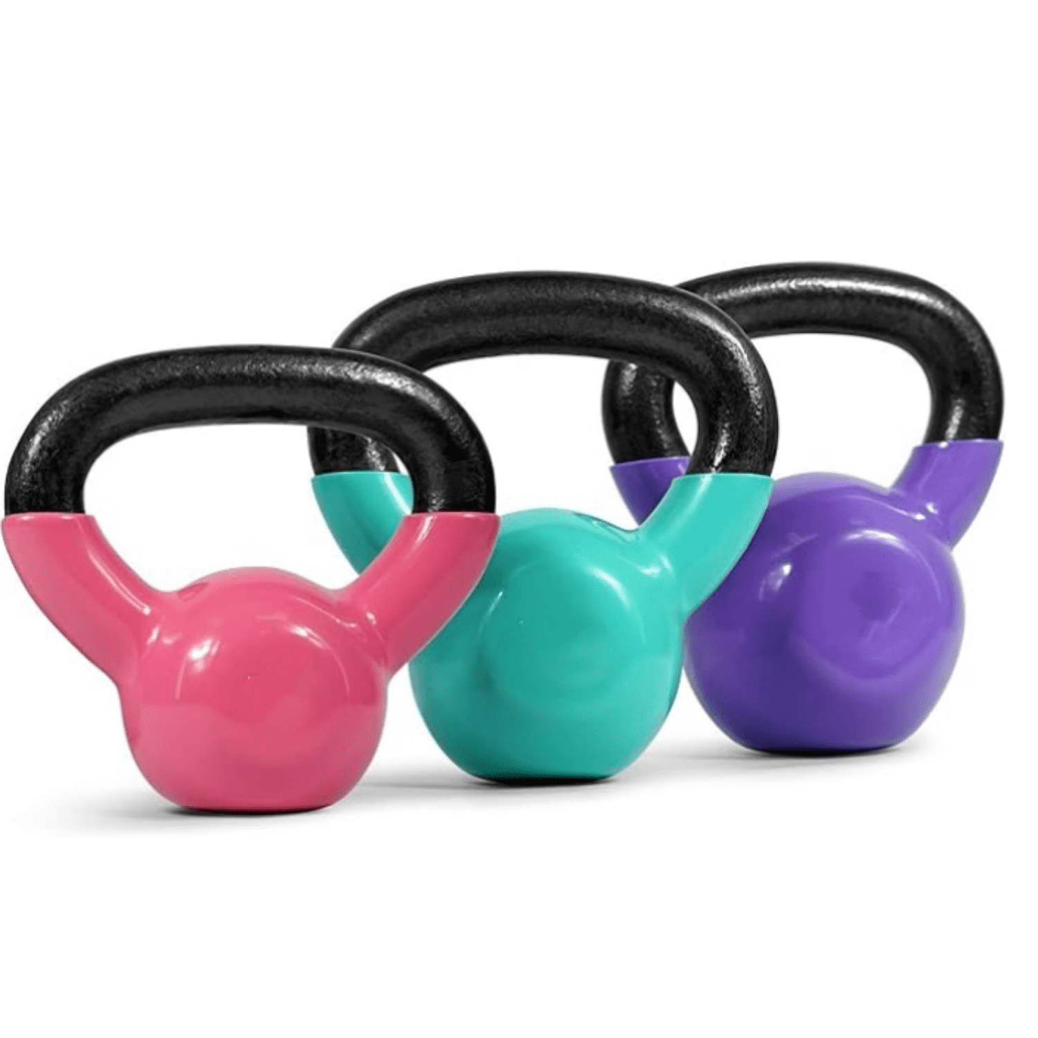 Kettlebell Set Vinyl Coate Weights Combo for Full Body Workout ...