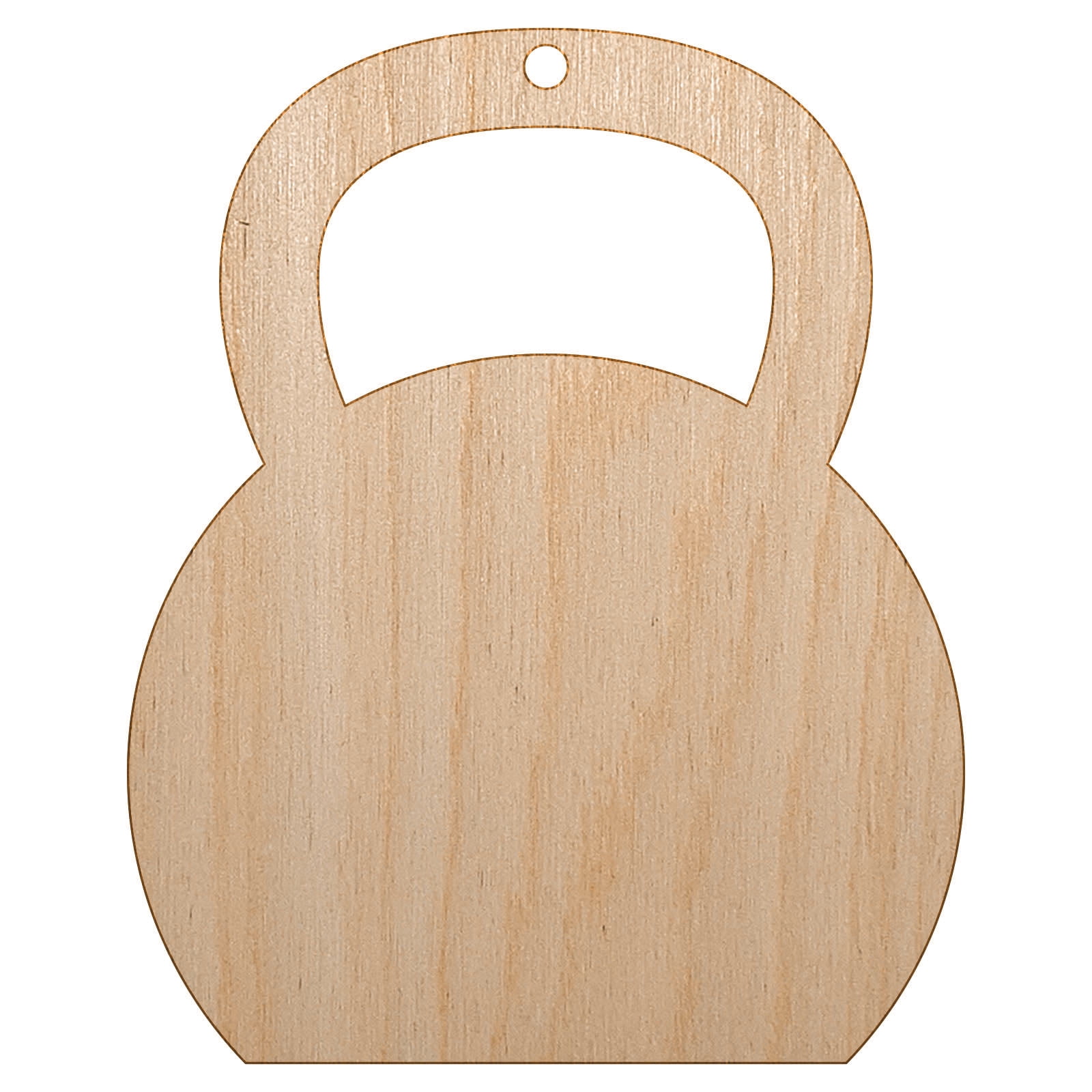 Kettlebell Weight Solid Wood Holiday Christmas Tree Ornament Unfinished ...