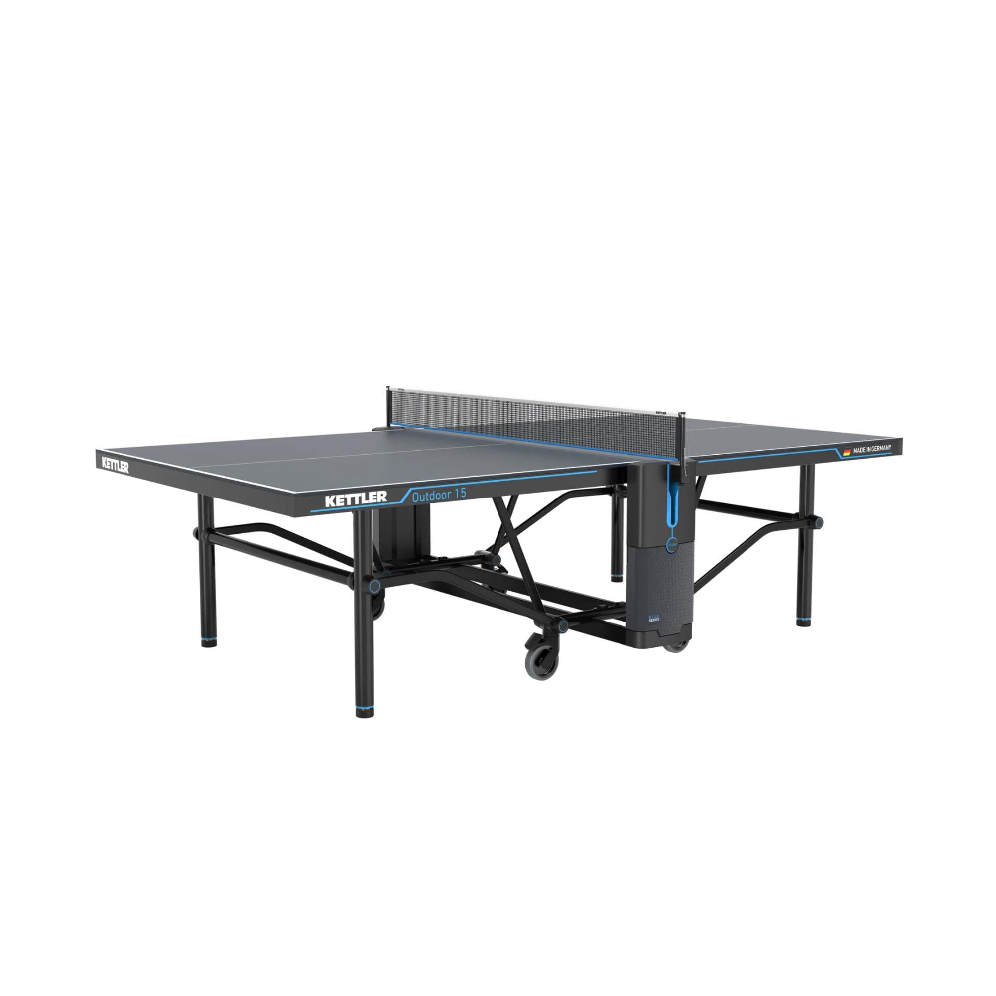 Kettler Outdoor 15 Table Tennis Table with One-Handed Folding Mechanism ...