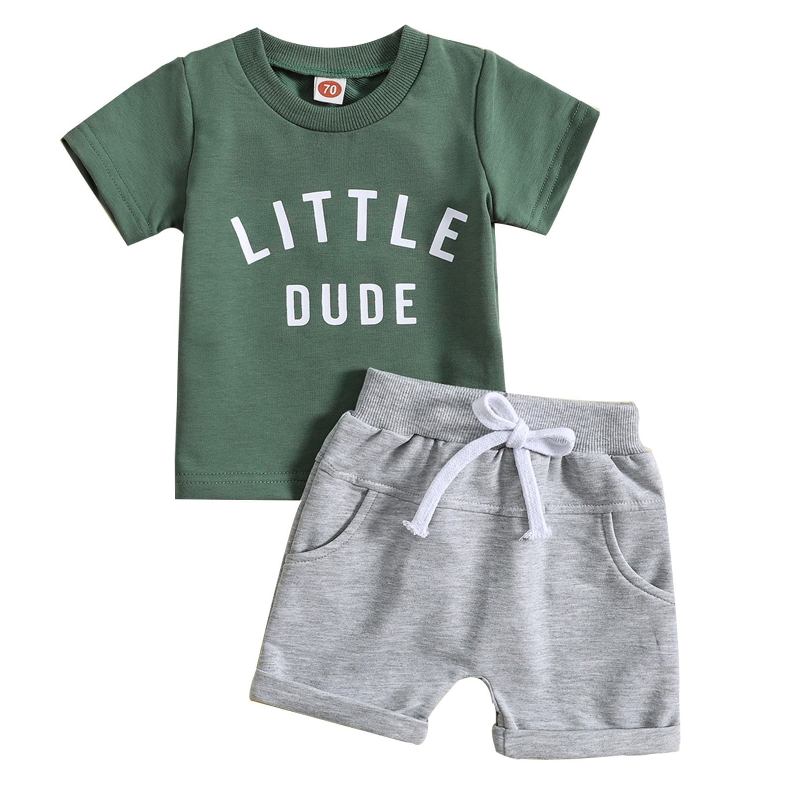 Ketyyh-chn99 Baby Boys Dressy Outfit Sets Summer Short Sleeve Print ...