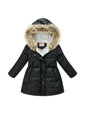 Boys Winter Puffer Jacket Kids Hooded Quilted Coat Warm Lightweight Water-Resistant with Pockets ...