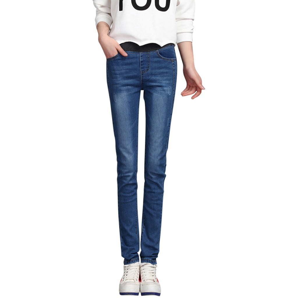 Ketyyh-chn99 Jeans for Women Casual Elastic Waist Outdoor Pant Fashion ...