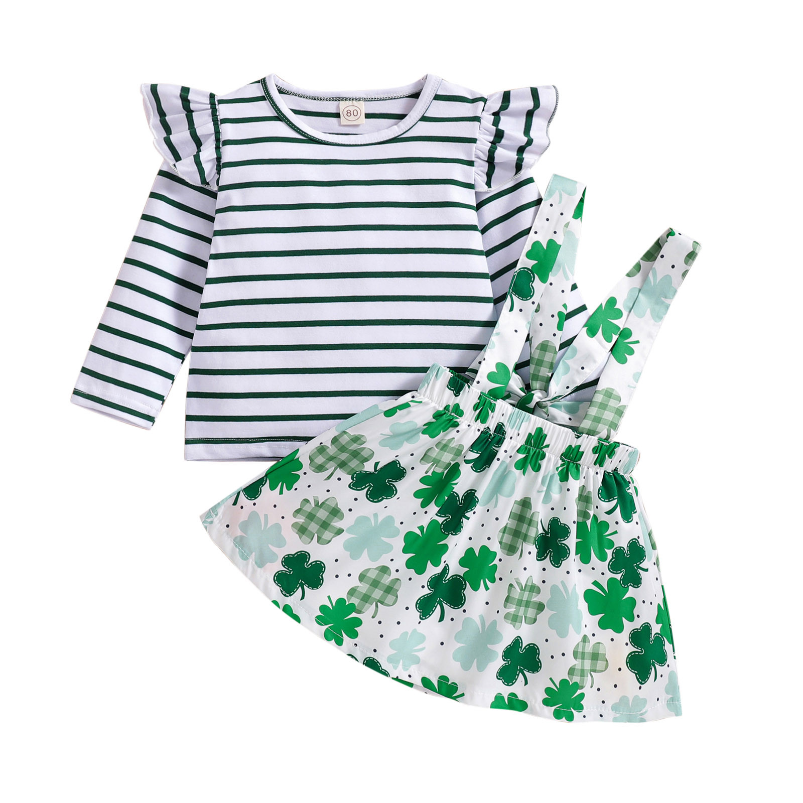 Ketyyh-chn99 Kids Baby Girls Dress Suit Outfit Long Sleeve Romper+Plush ...