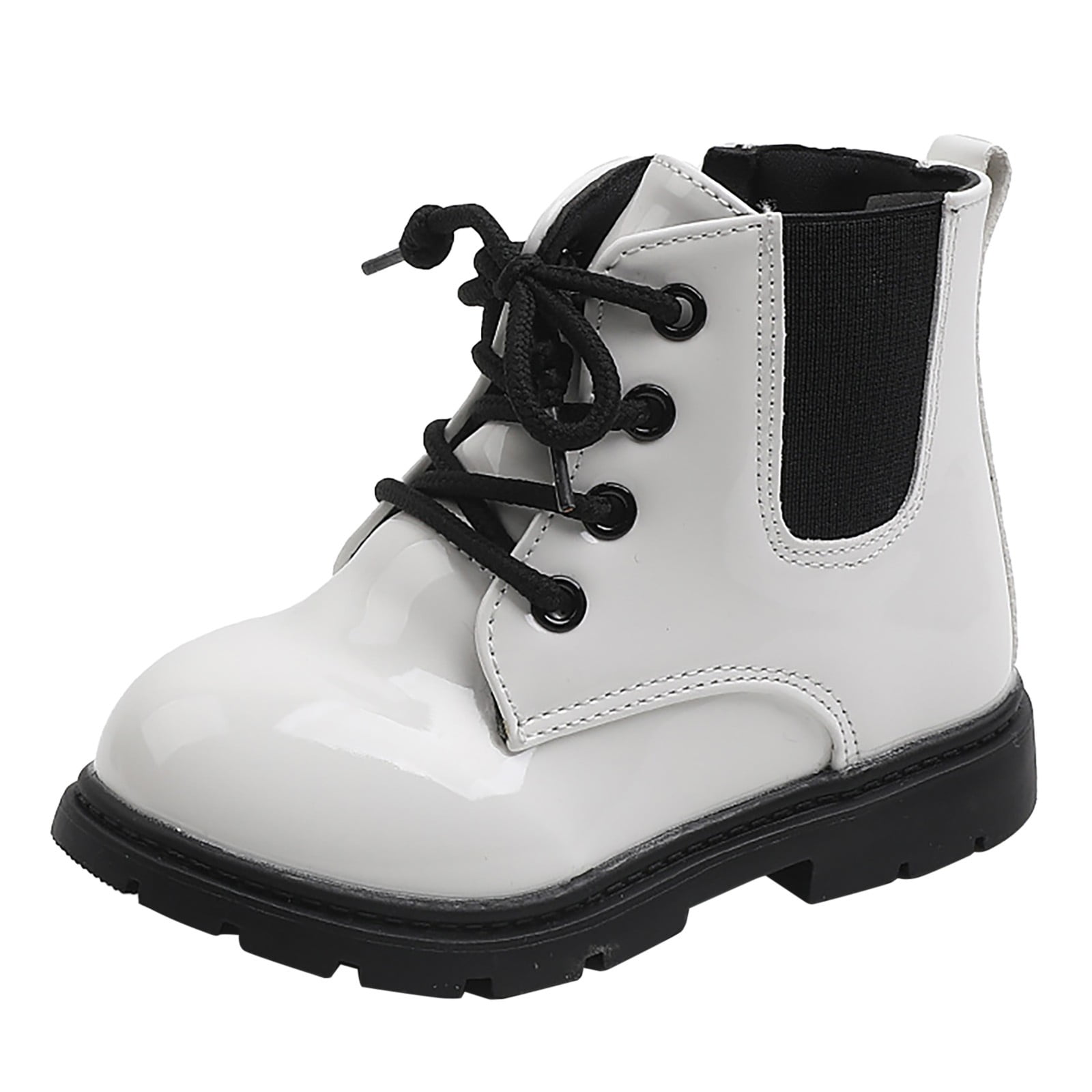 Ketyyh-chn99 Little Girl Boots Ankle Boots Flat Bootie School Shoes Zip ...