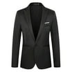 Walmart Men's Casual Office Blazer, Single Button, Long Sleeve, Slim ...