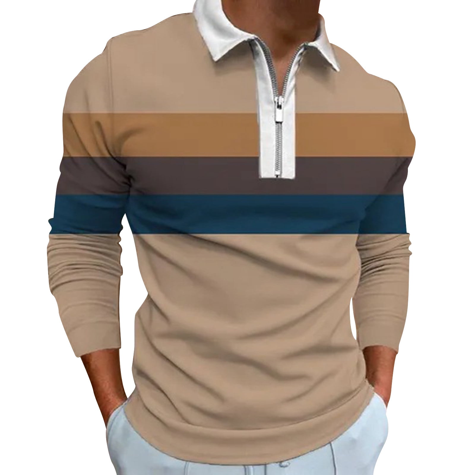 Ketyyh-chn99 Mens Knit Polo Fall Clothes Shirts for Men Summer Long ...