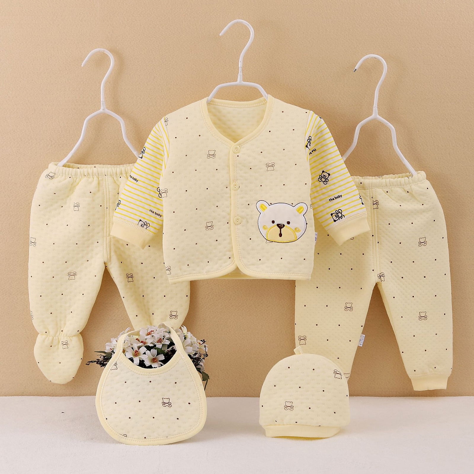 Ketyyh-chn99 Baby Girl Boy Clothes Baby Outfits 5PCS 0-3M Boys Girls Baby Cotton Clothes Tops ...