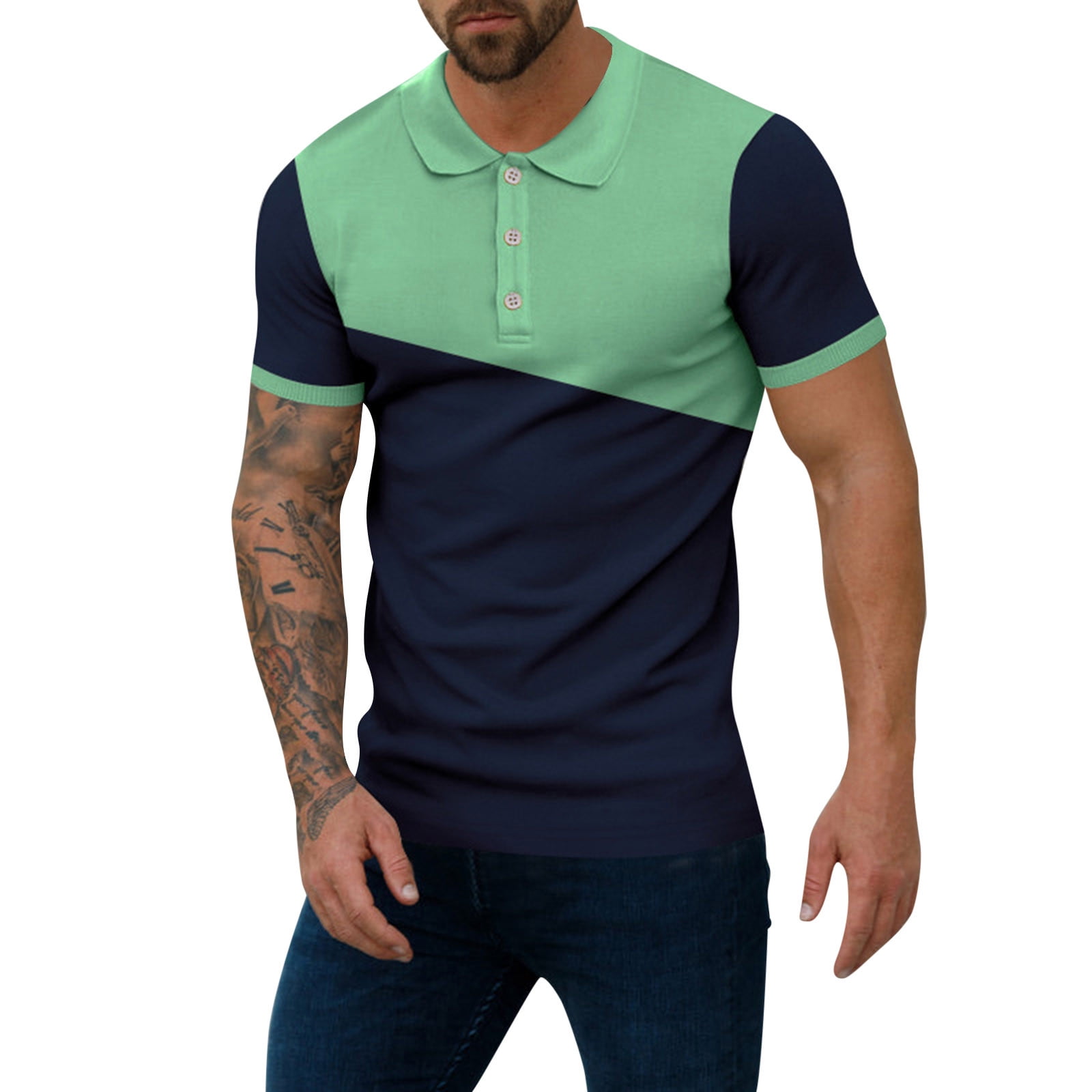 Ketyyh-chn99 Polo Shirt for Men Classic Fit Mens Shirts 2024 Zipper ...