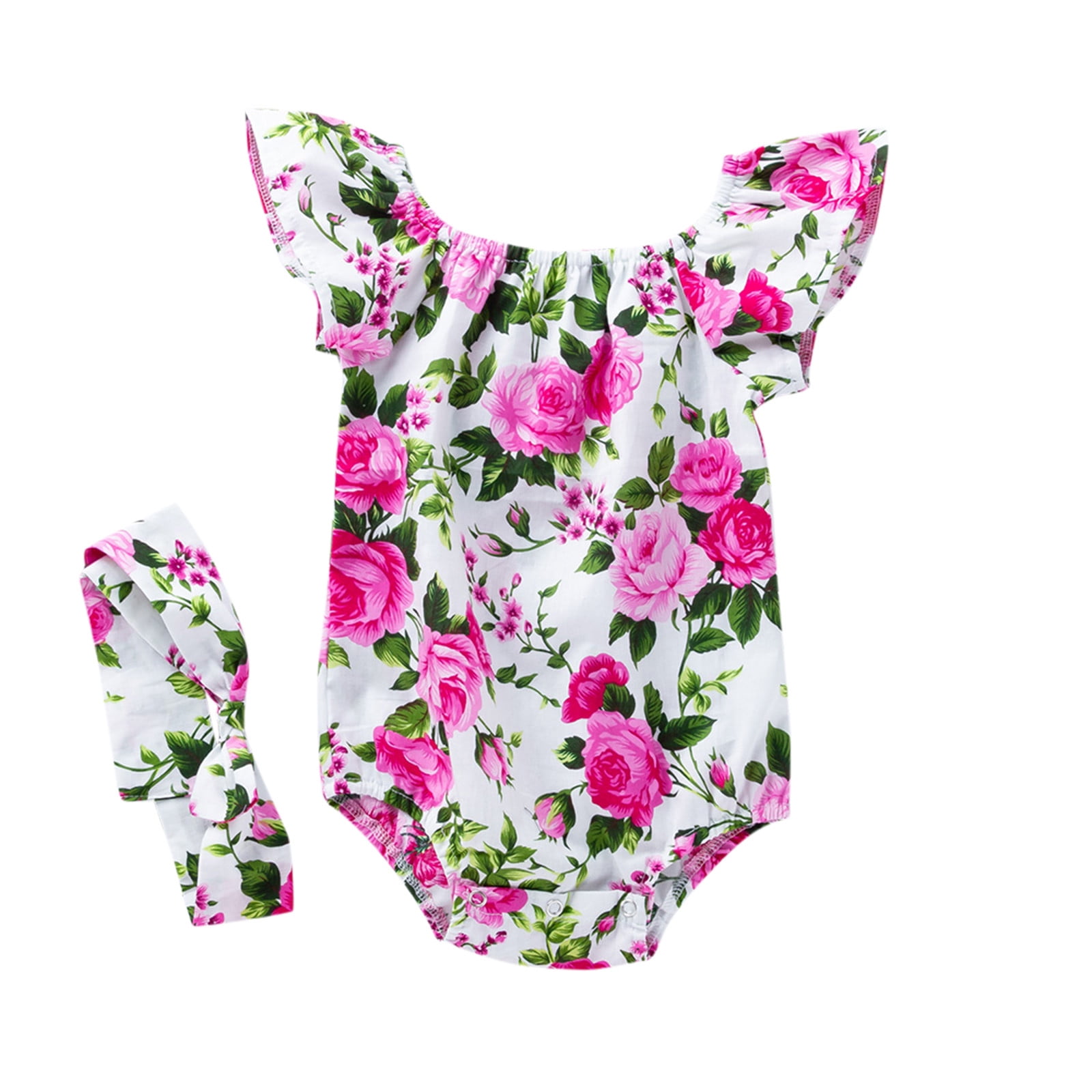 Ketyyh-chn99 Toddler Girl Jumpsuit 2024 Summer Bodysuits Baby Boy Girl Solid Romper Short/Long ...