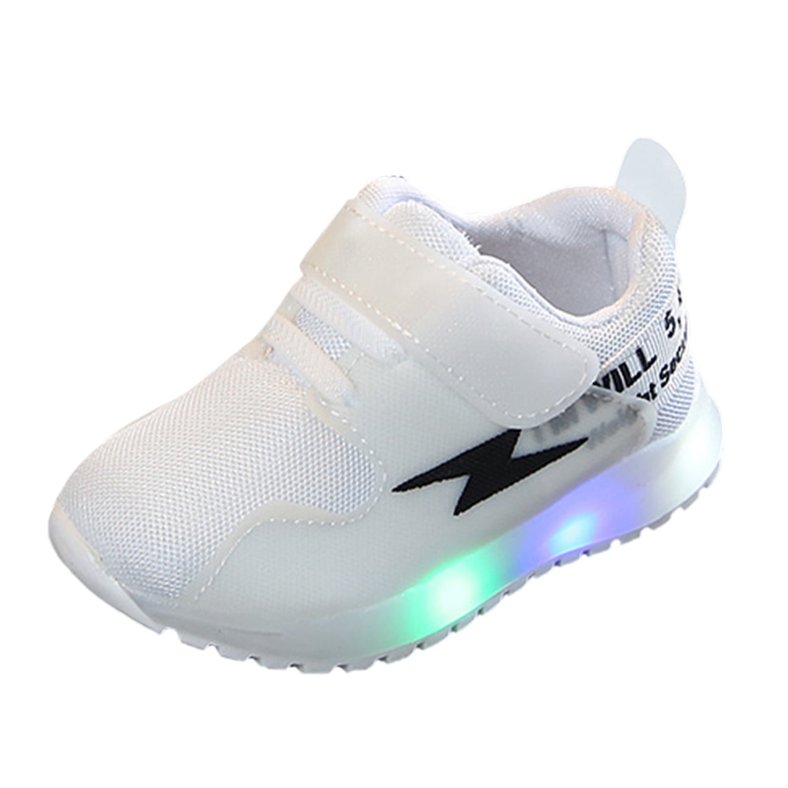 Ketyyh-chn99 Toddler Lightning Print Led Sport Shoes Kids Light Up ...
