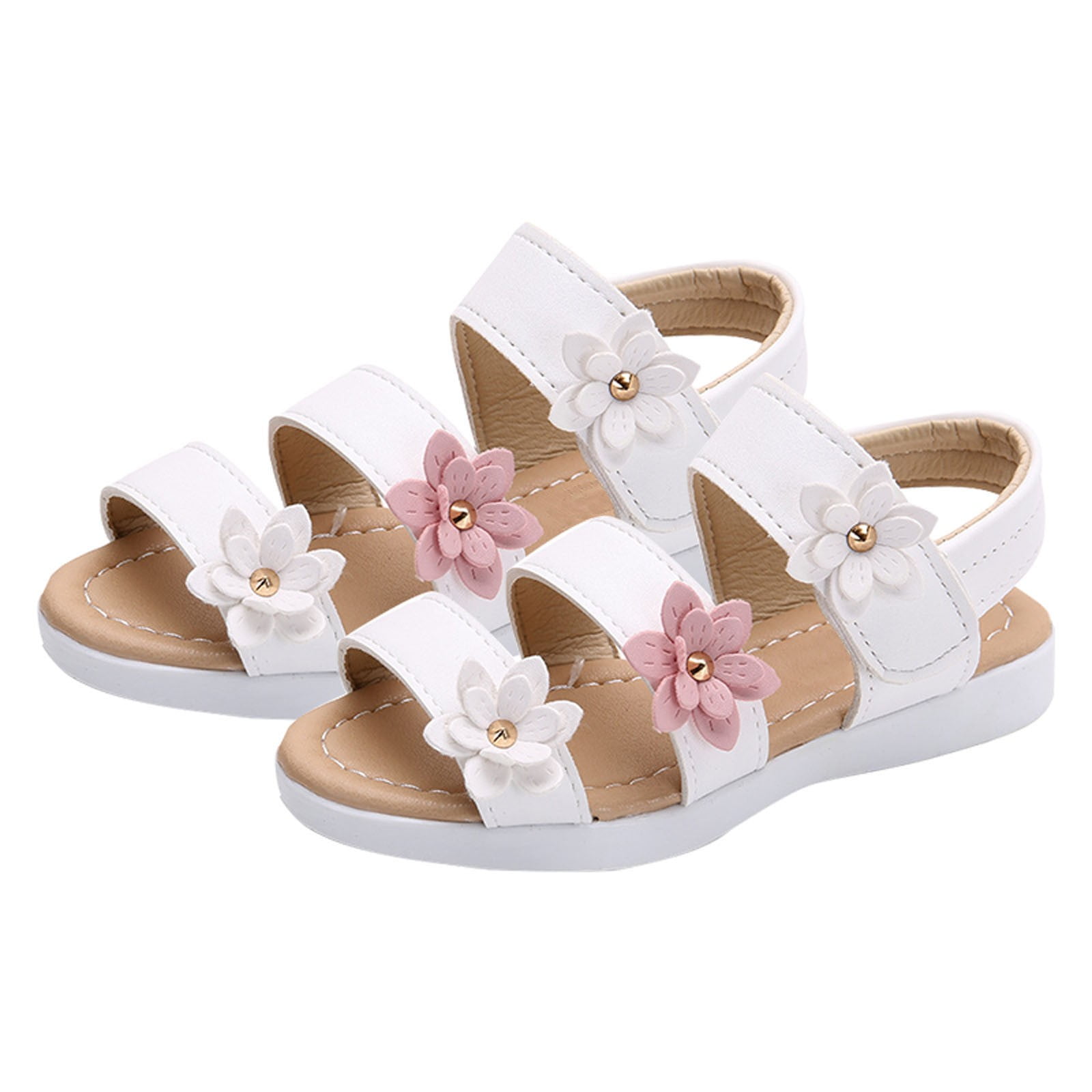 Ketyyh-chn99 Toddler Shoes Baby Girls Sandals Summer Infant Open Toe Soft Anti-Slip Rubber Sole ...