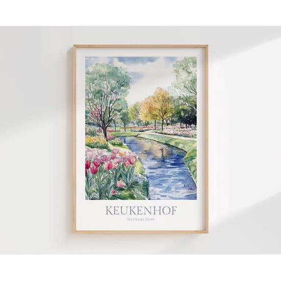 Keukenhof Netherlands Wall Art Poster Home Decor Poster, Stretched Size ...