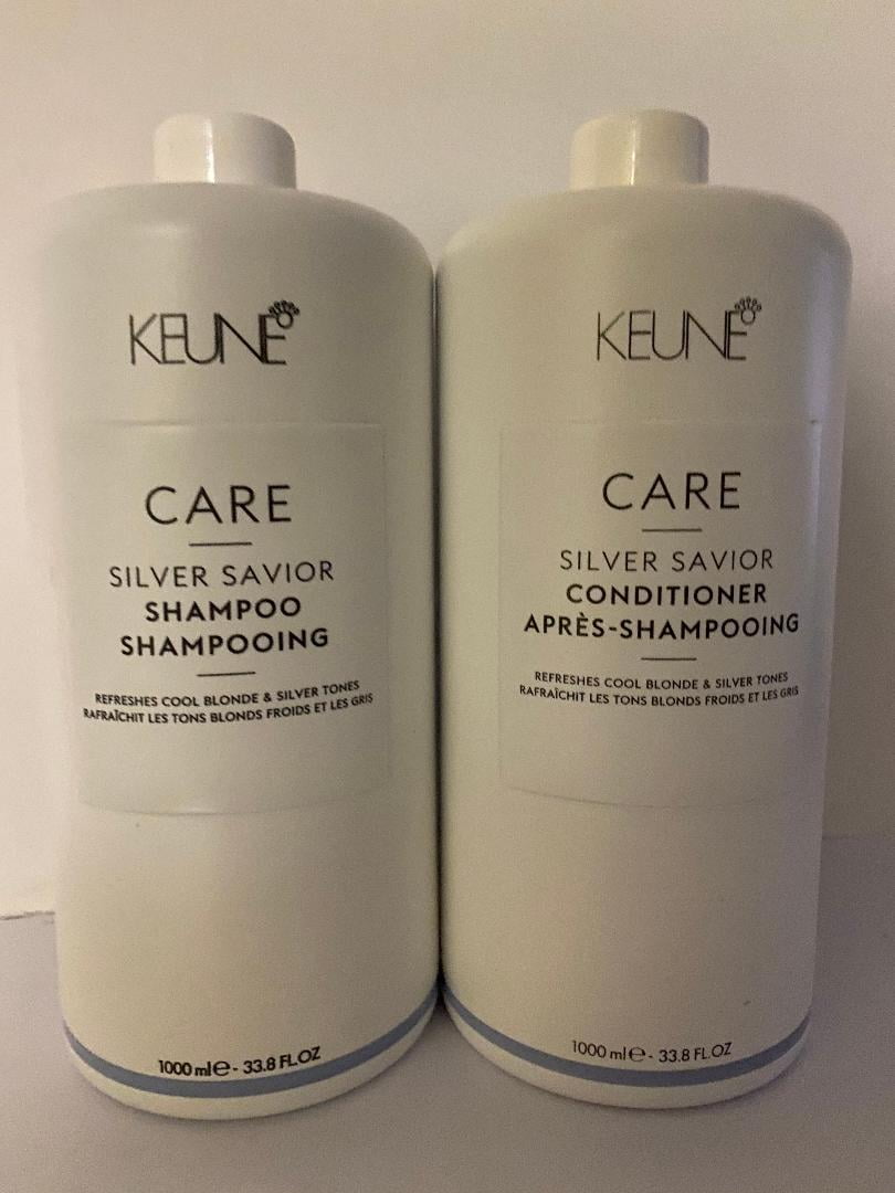 Keune Care Silver Savior Shampoo & Conditioner 33.8 oz for Hair Toning ...