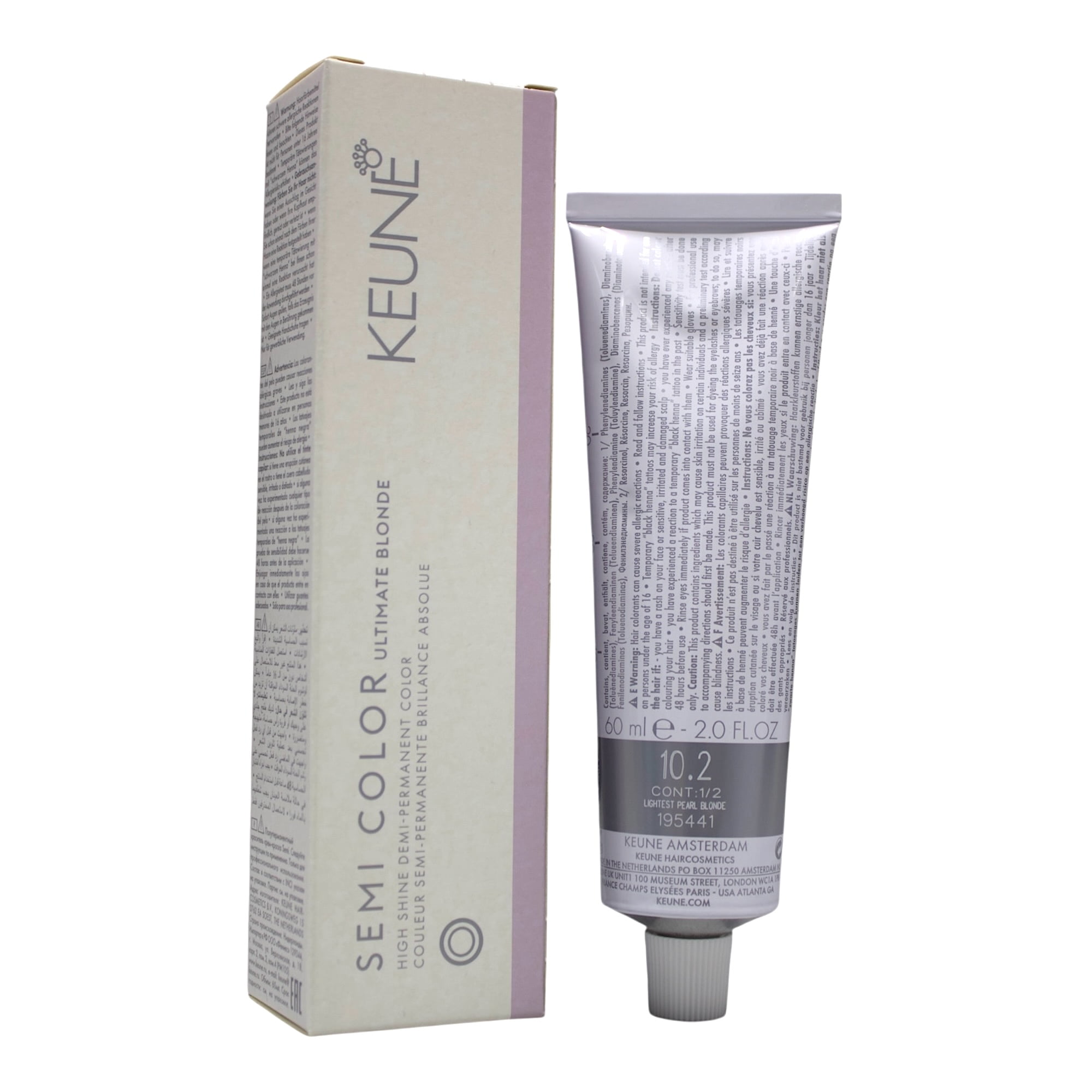 Keune Semi Color 10.2 Demi-Permanent Color Lightest Pearl Blonde 2 Oz ...