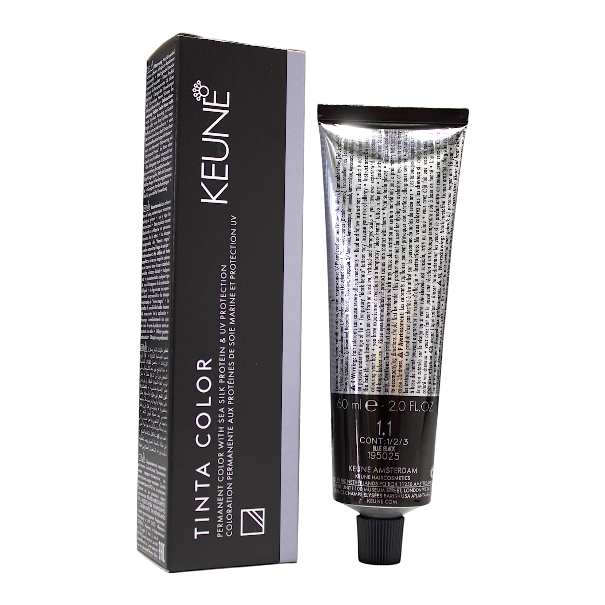 Keune Tinta Color 1.1 Permanent Color Blue Black 2 Oz - Walmart.com