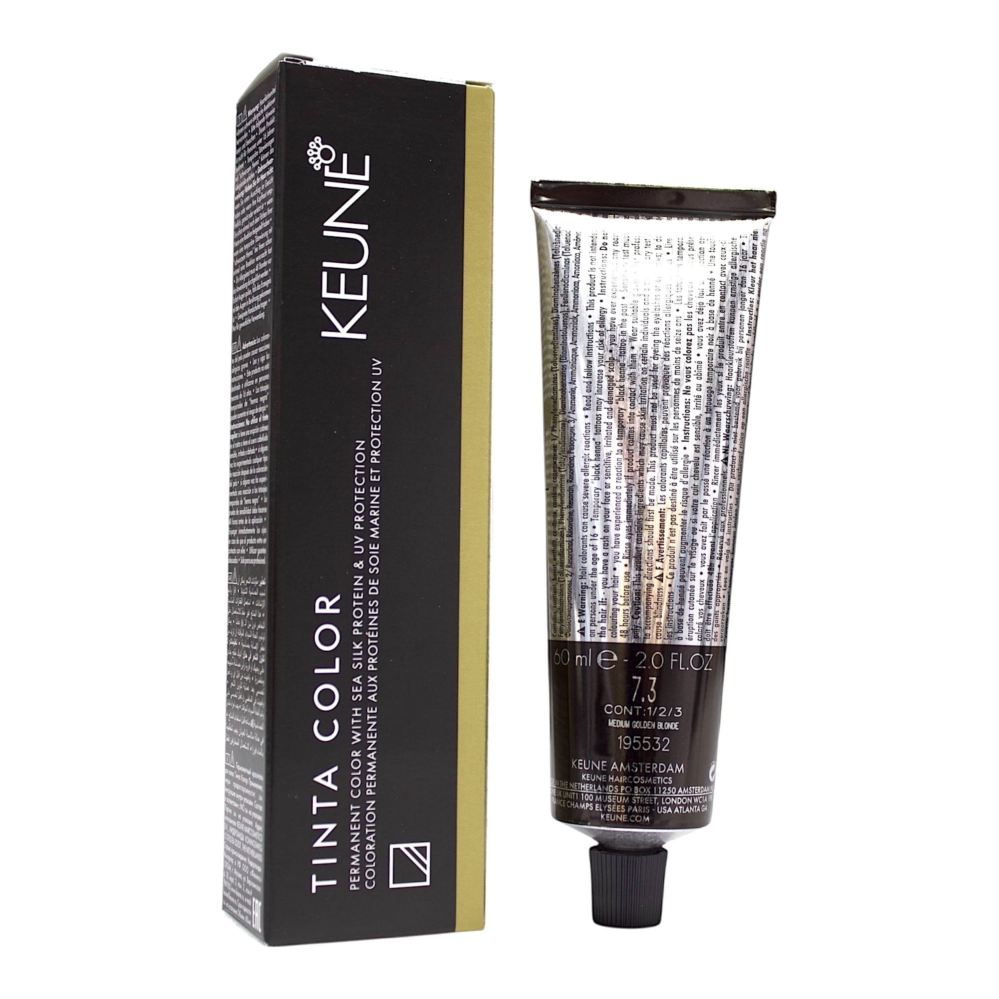 Keune Tinta Color 7.3 Permanent Color Medium Golden Blonde 2 Oz ...