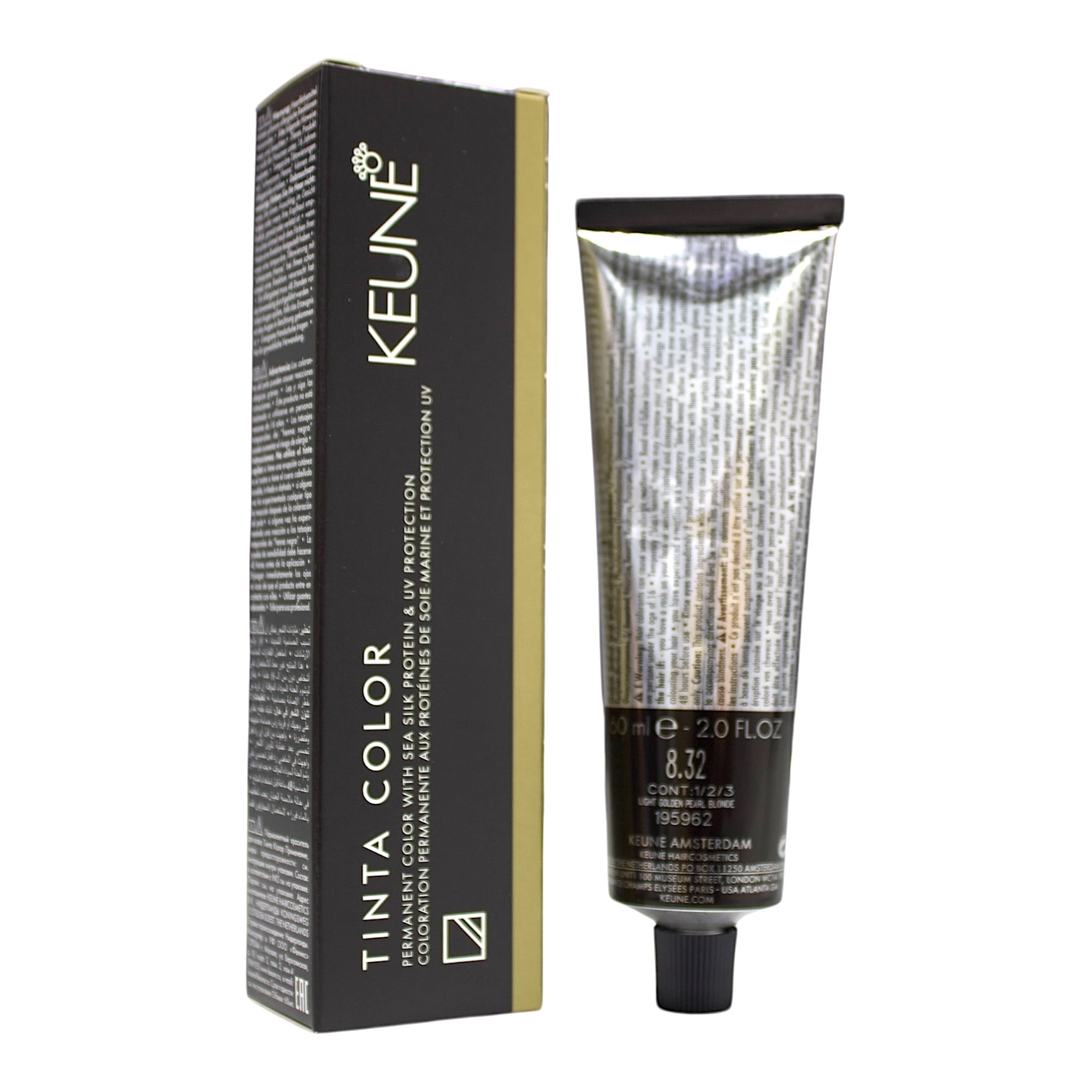 Keune Tinta Color 8.32 Permanent Color Light Golden Pearl Blonde 2 Oz ...