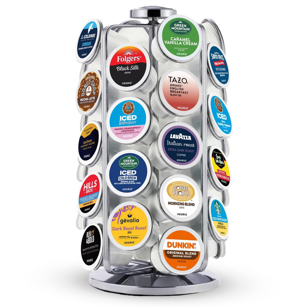 Keurig, Coffee Pod Storage Carousel, 36 Count, Chrome Silver - Walmart.com
