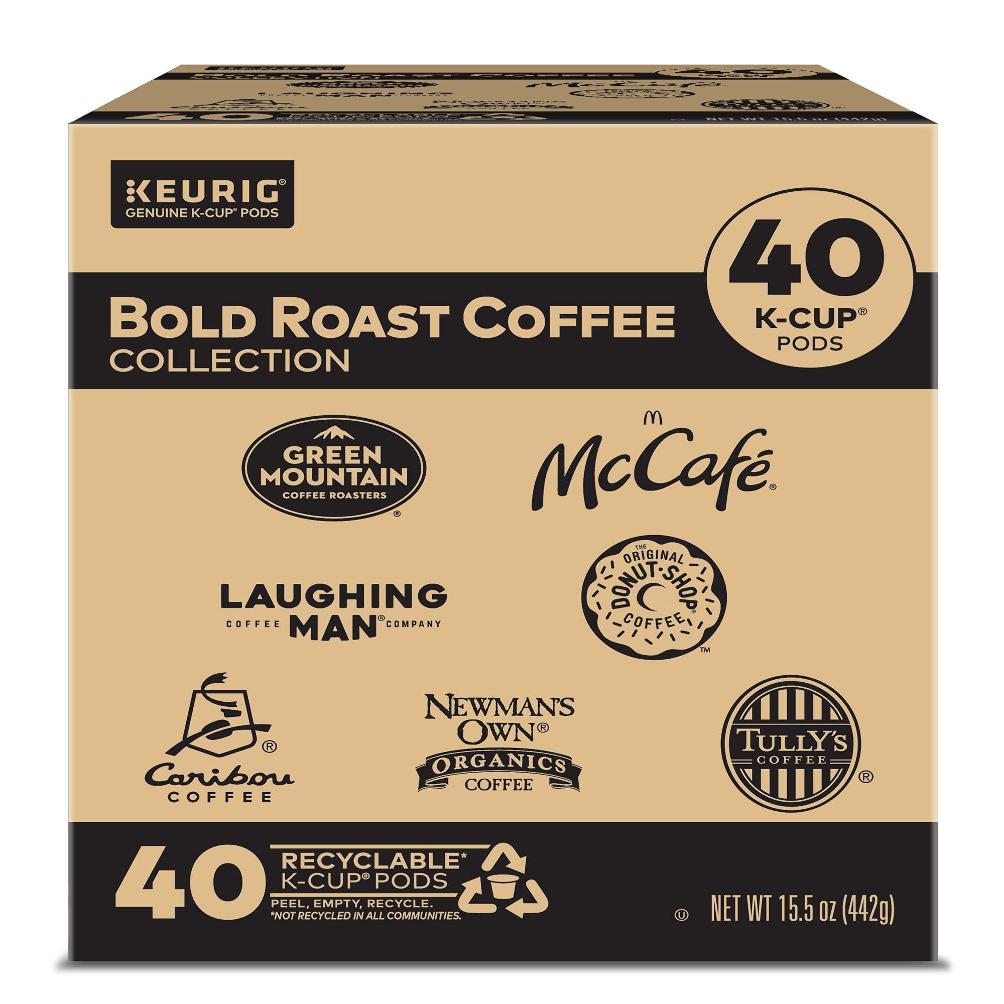 Keurig Bold Roast Coffee Collection, Single -Serve K-Cup Pods Variety ...