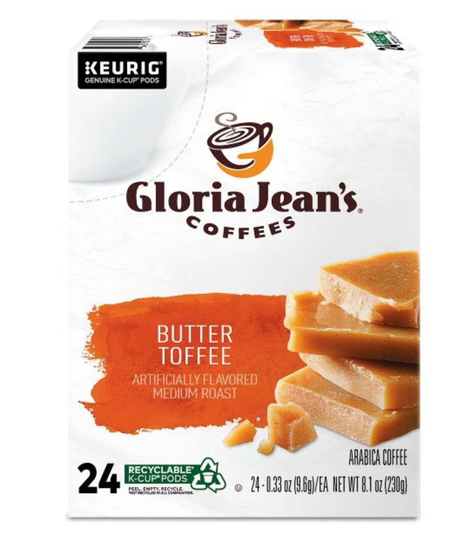 Keurig K-Cup Butter Toffee Medium Roast Coffee, 24 Count 2 Pack, Smooth ...