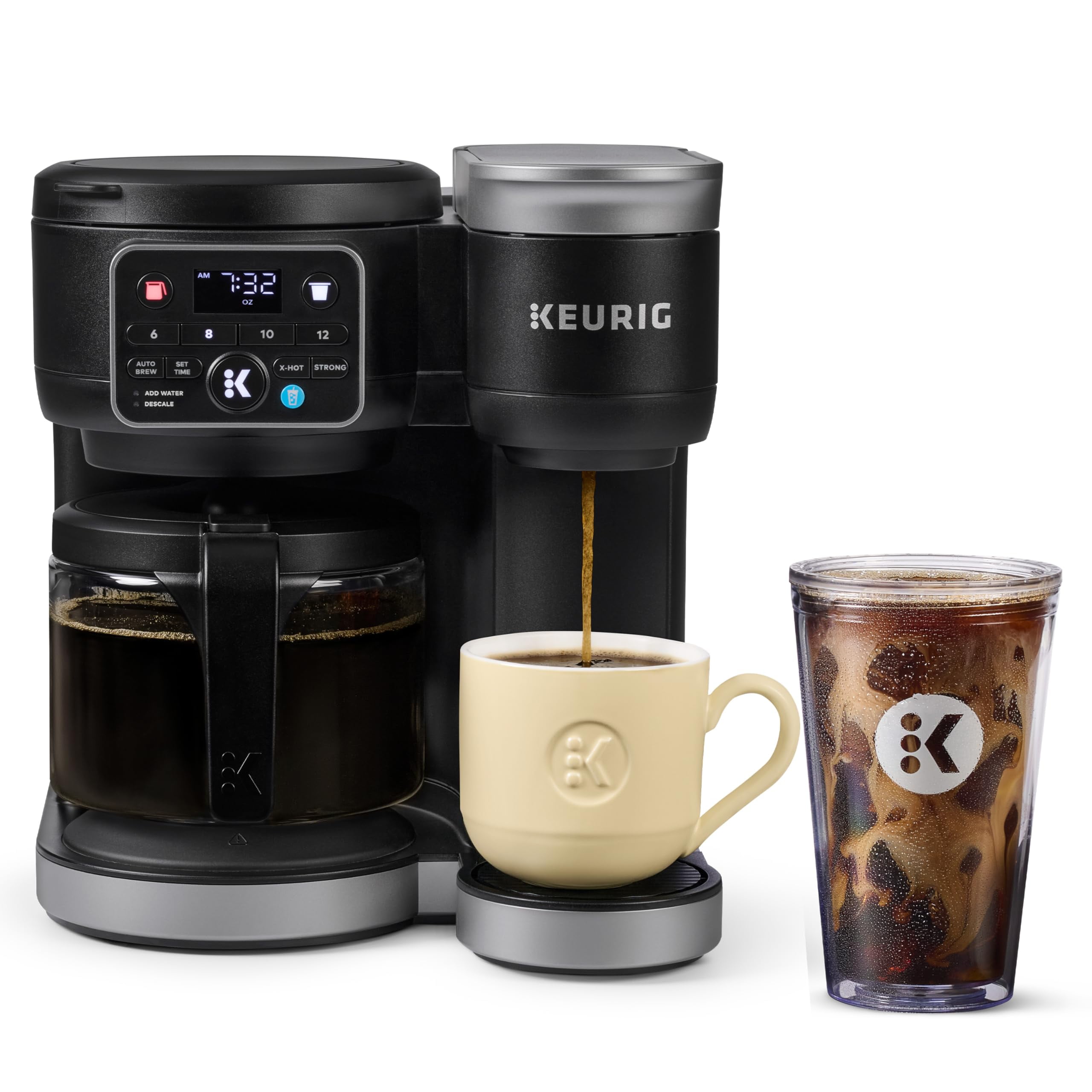 Keurig K-Duo Single Serve K-Cup Pod & Carafe Coffee Maker, Black ...