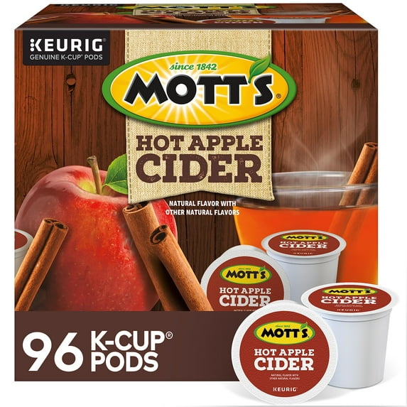Keurig Mott's Apple Cider, Keurig Single-Serve K-Cup Pods, 96 Count ...