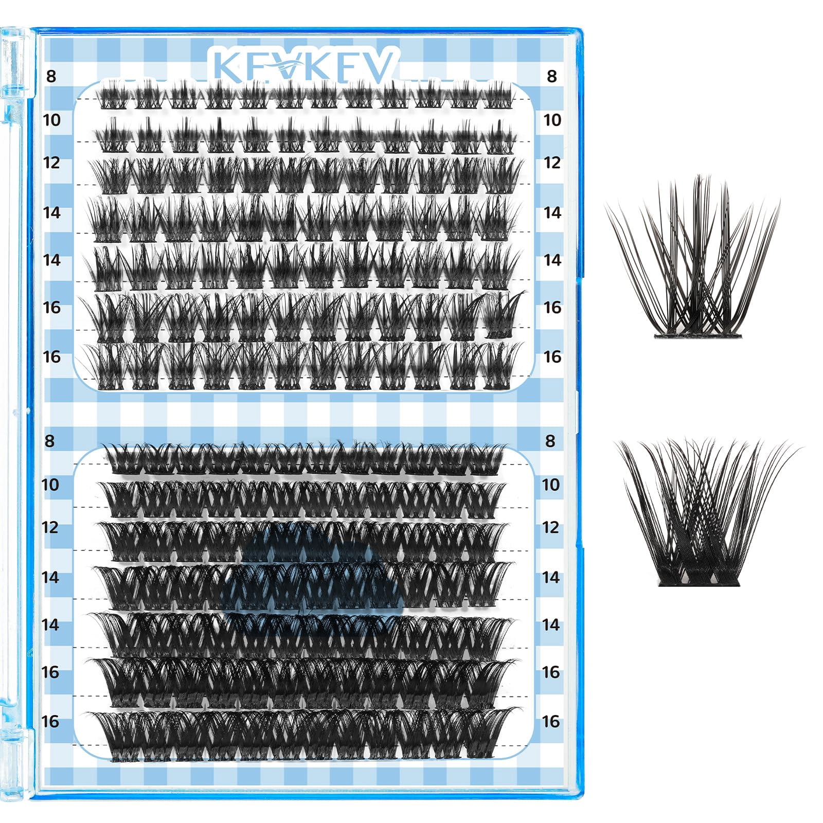 KevKev Clusters 168 SSF20 Pcs Cluster Lashes Extensions Mixed Styles ...