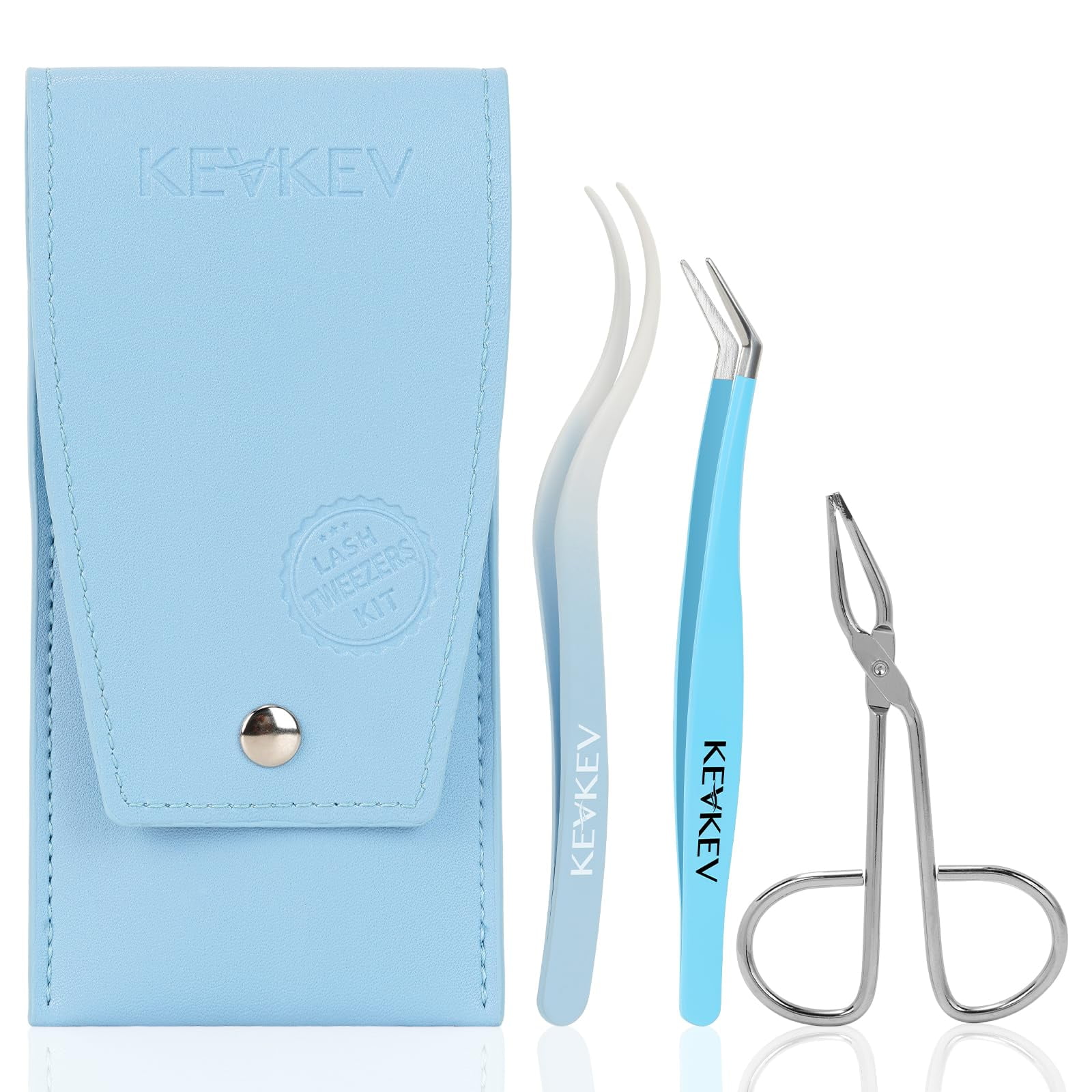 KevKev Lash Applicator Tool CM31 Set Lash Tweezers for Extensions 1 ...