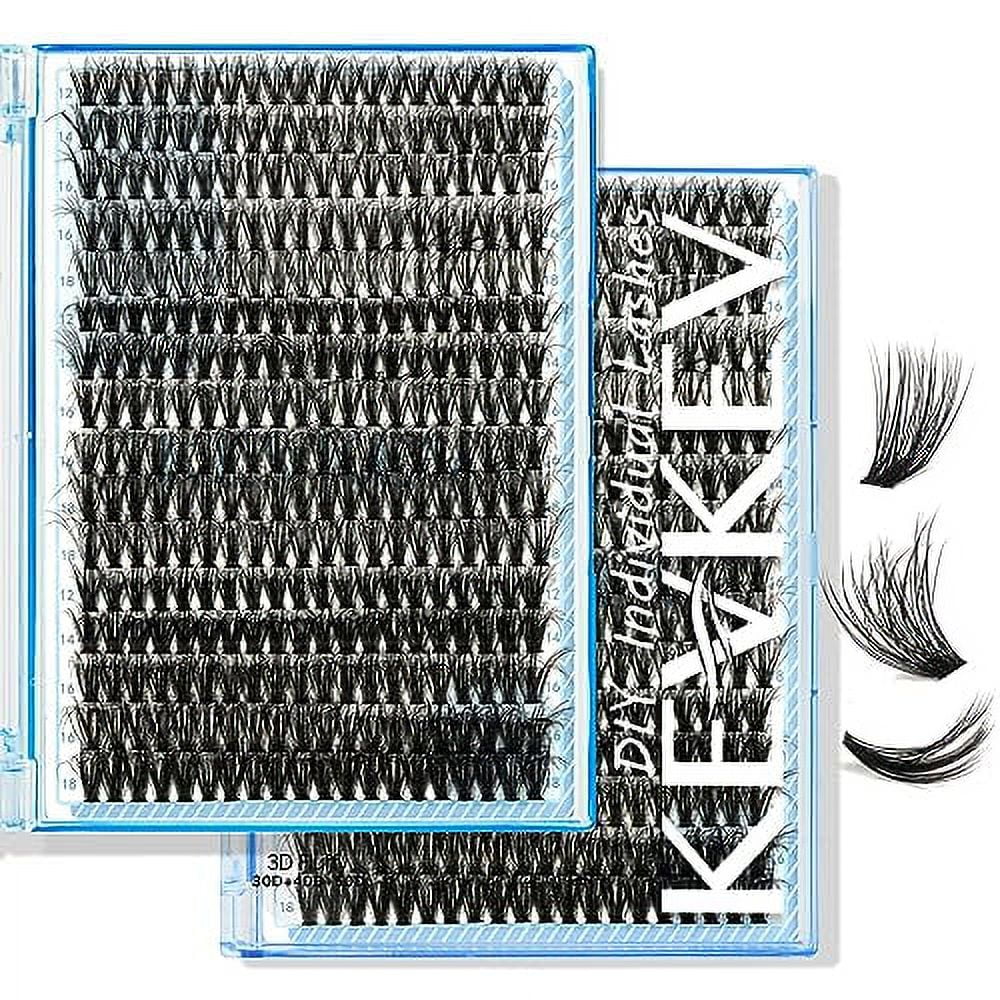 KevKev Lash Clusters Individual Lashes 3D Fluffy Eyelash Clusters 320 ...