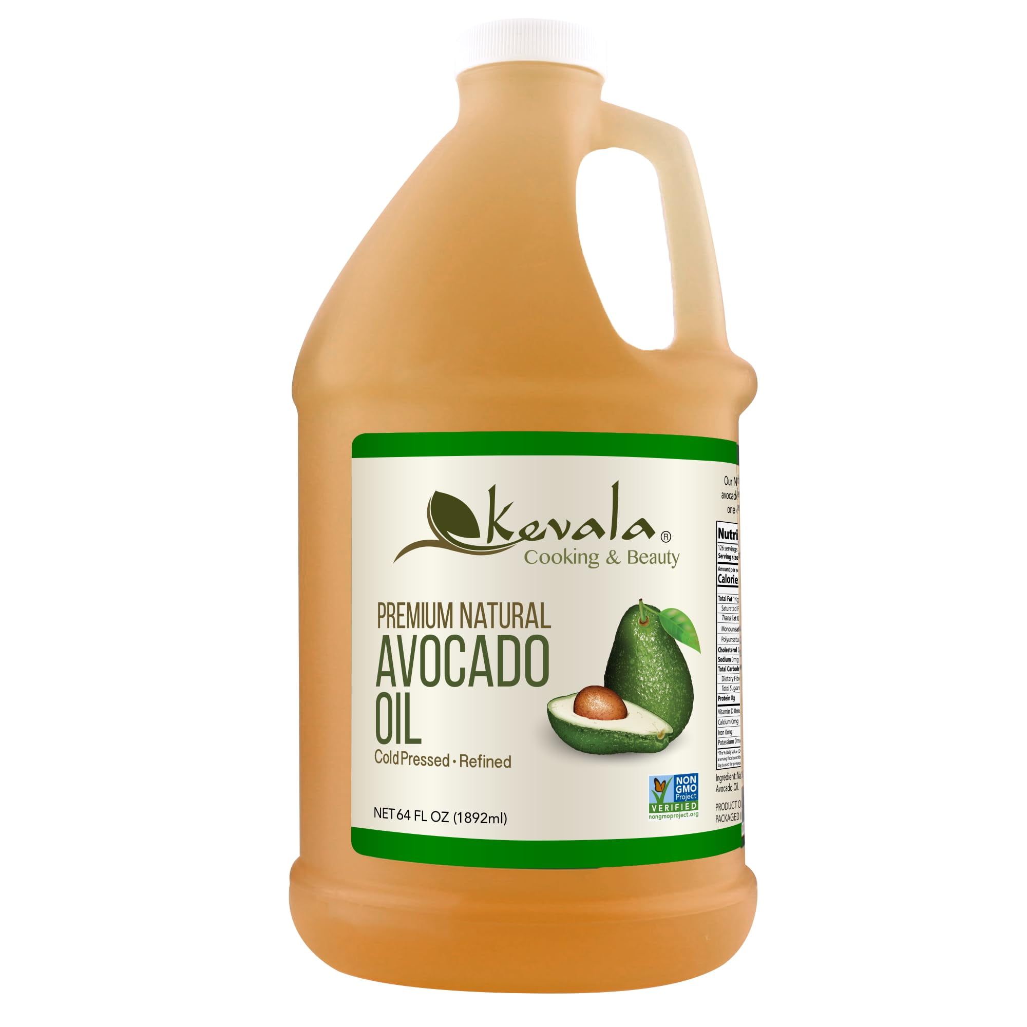 Kevala Avocado Oil - BDF32 64 fl oz - 1/2 gallon - Cold Pressed - Fresh ...