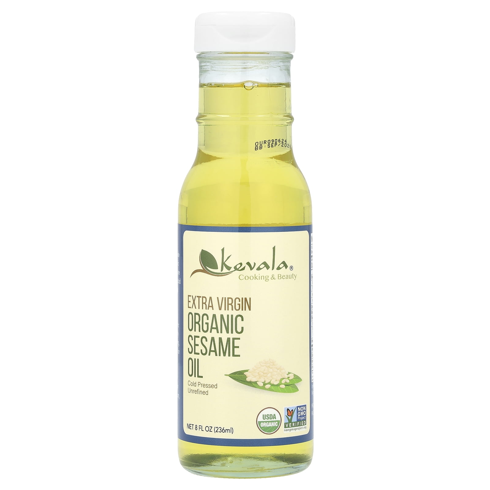 Kevala Extra Virgin Organic Sesame Oil, 8 fl oz (236 ml) - Walmart.com